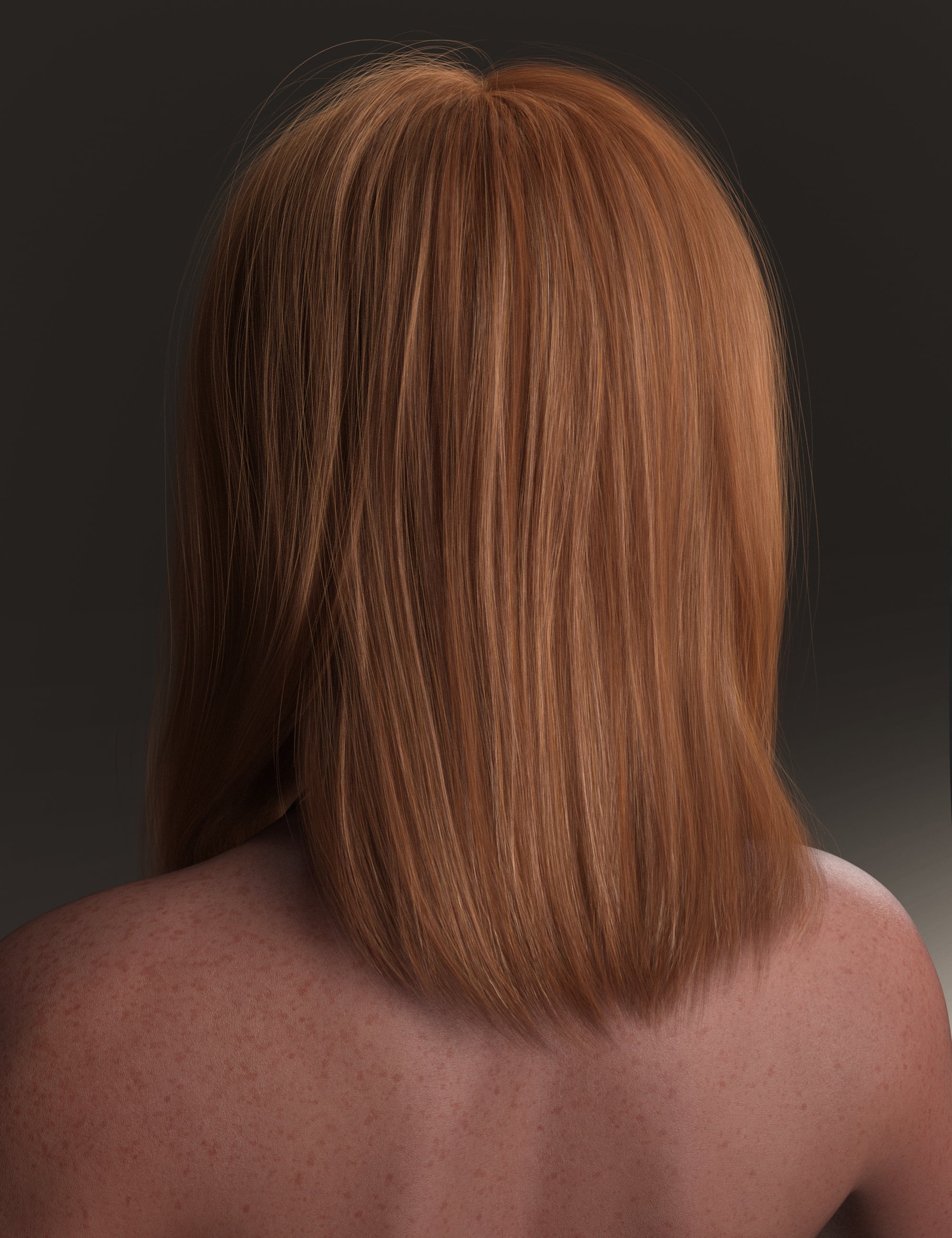 Side Parted Long Bob Hair for Genesis 9 | Daz 3D