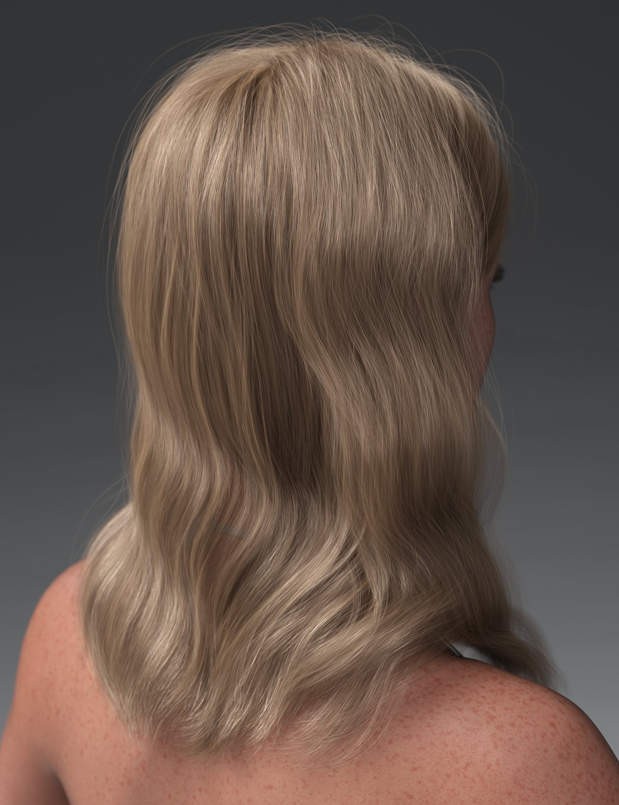 Side Parted Long Bob Hair for Genesis 9 | Daz 3D