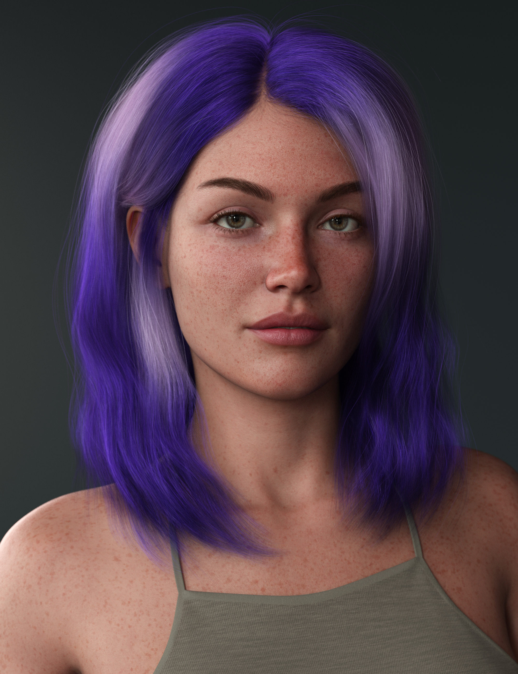Side Parted Long Bob Hair Texture Expansion | Daz 3D