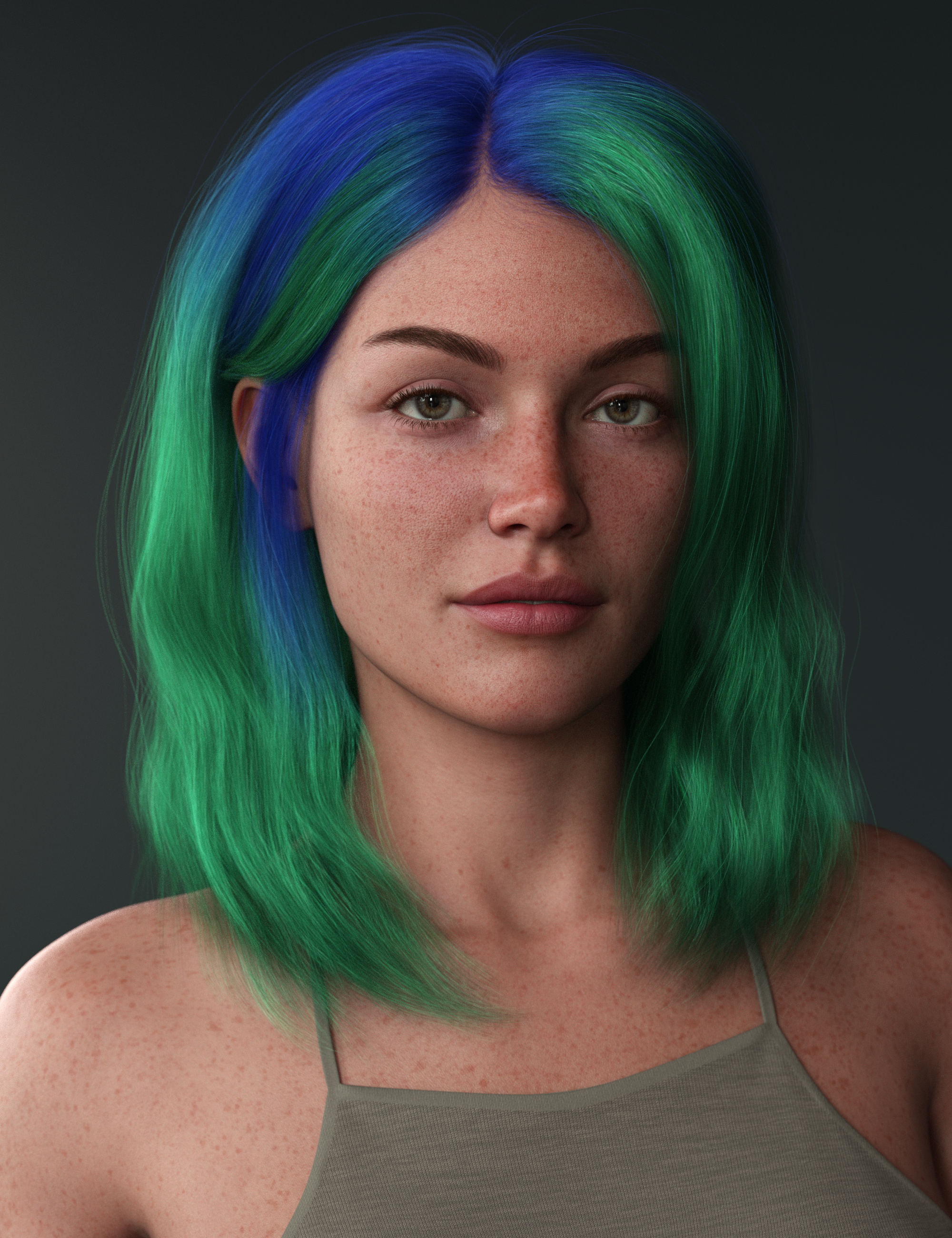 Side Parted Long Bob Hair Texture Expansion | Daz 3D