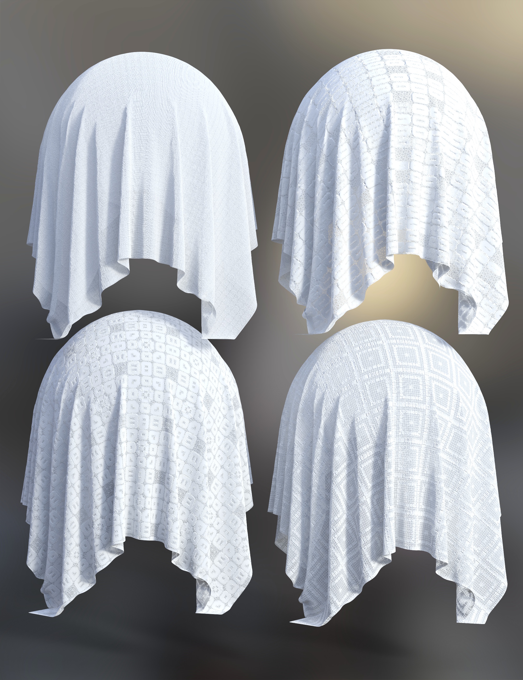 Delicate Embroidered Fabric Iray Shaders | Daz 3D