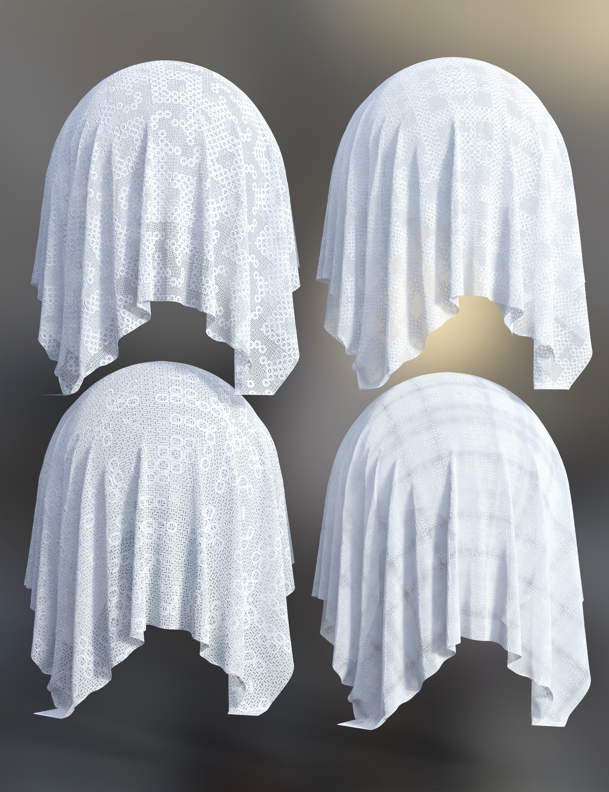 Delicate Embroidered Fabric Iray Shaders | Daz 3D