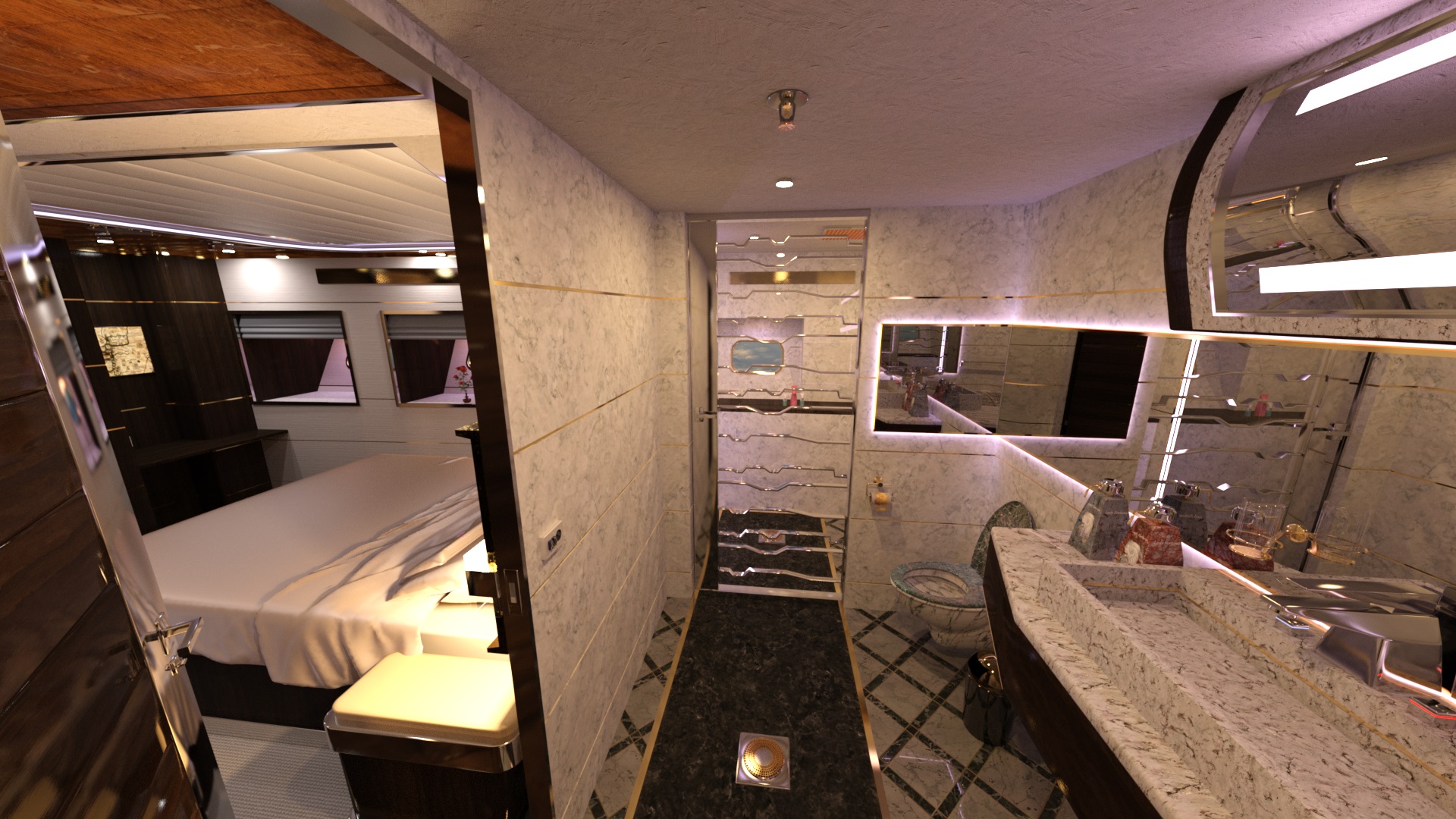 PW Customizable SuperYacht Lady Fortuna | Daz 3D