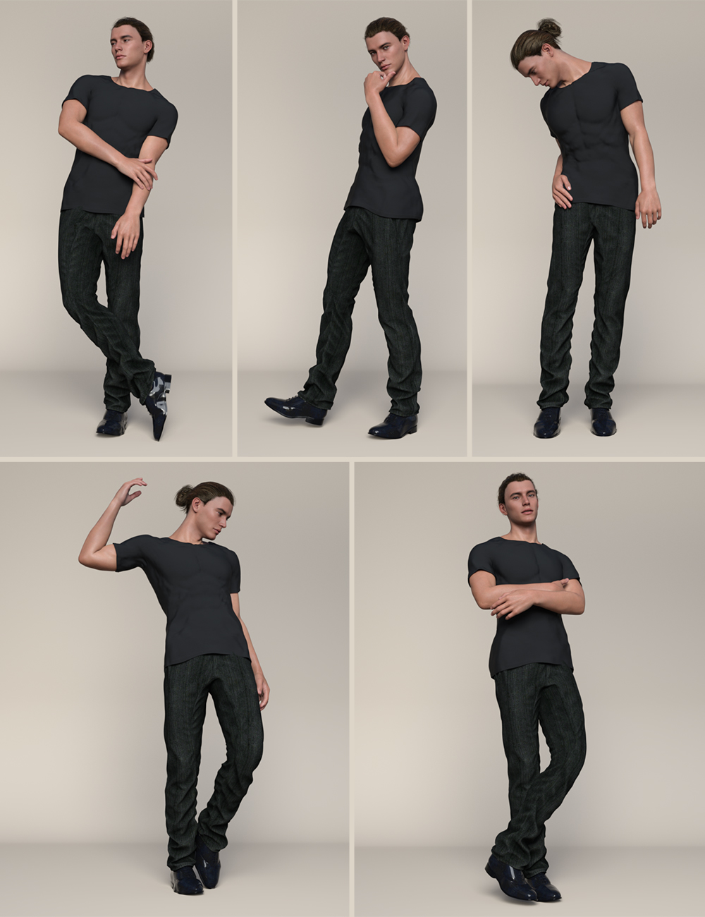 Poster Boy Poses for Genesis 8 and 8.1 Males | Daz 3D