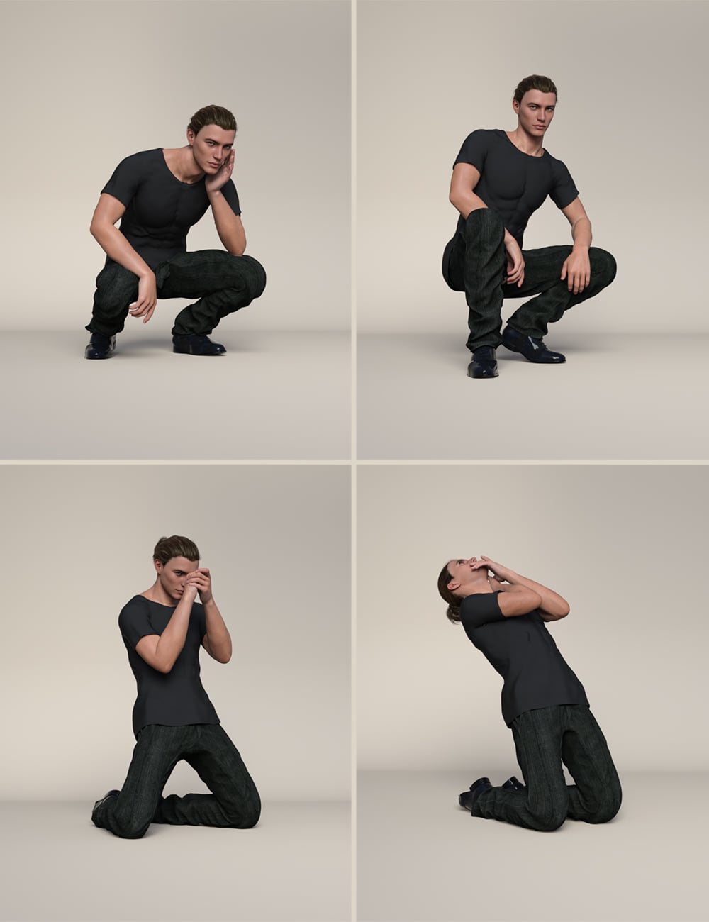 Poster Boy Poses for Genesis 8 and 8.1 Males | Daz 3D