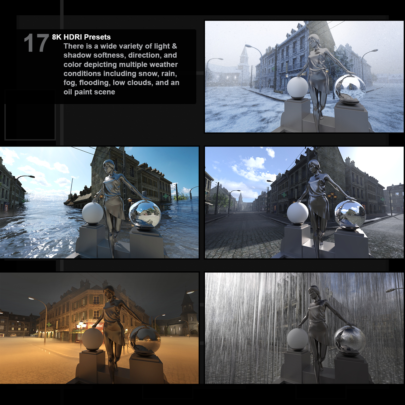 1900s European Village With Weather Conditions 8k HDRIs | Daz 3D