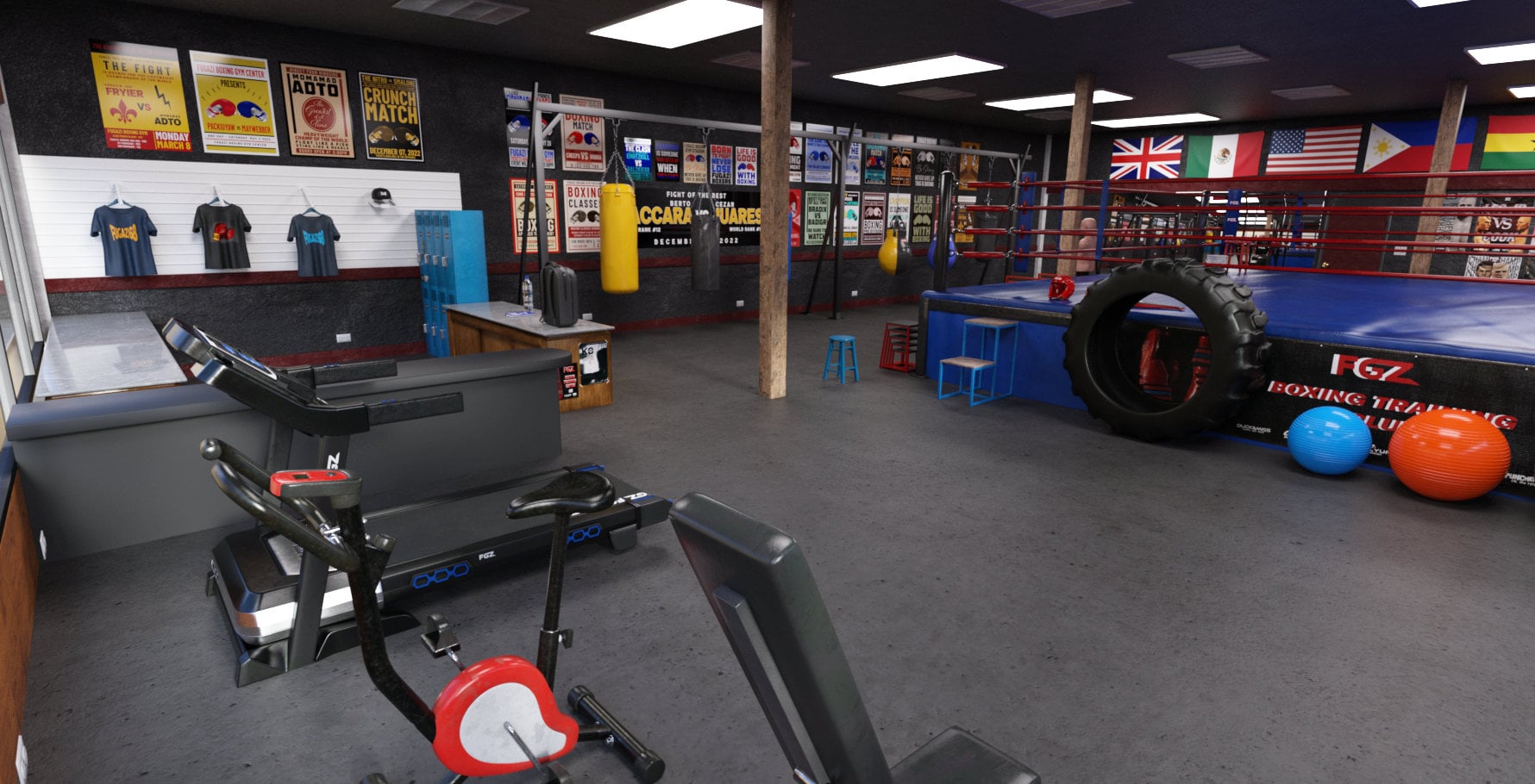 FG Tough Boxing Gym | Daz 3D