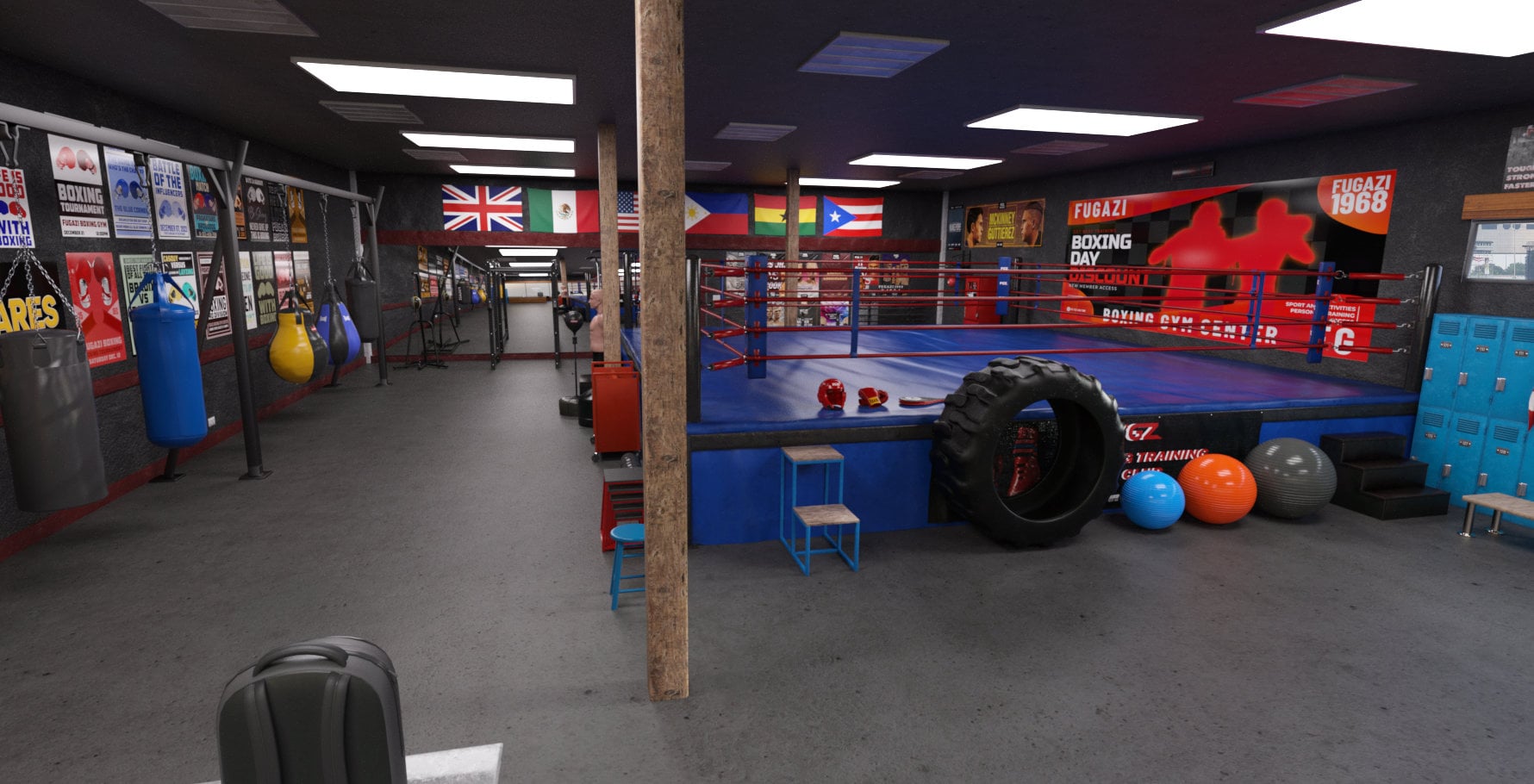 FG Tough Boxing Gym | Daz 3D