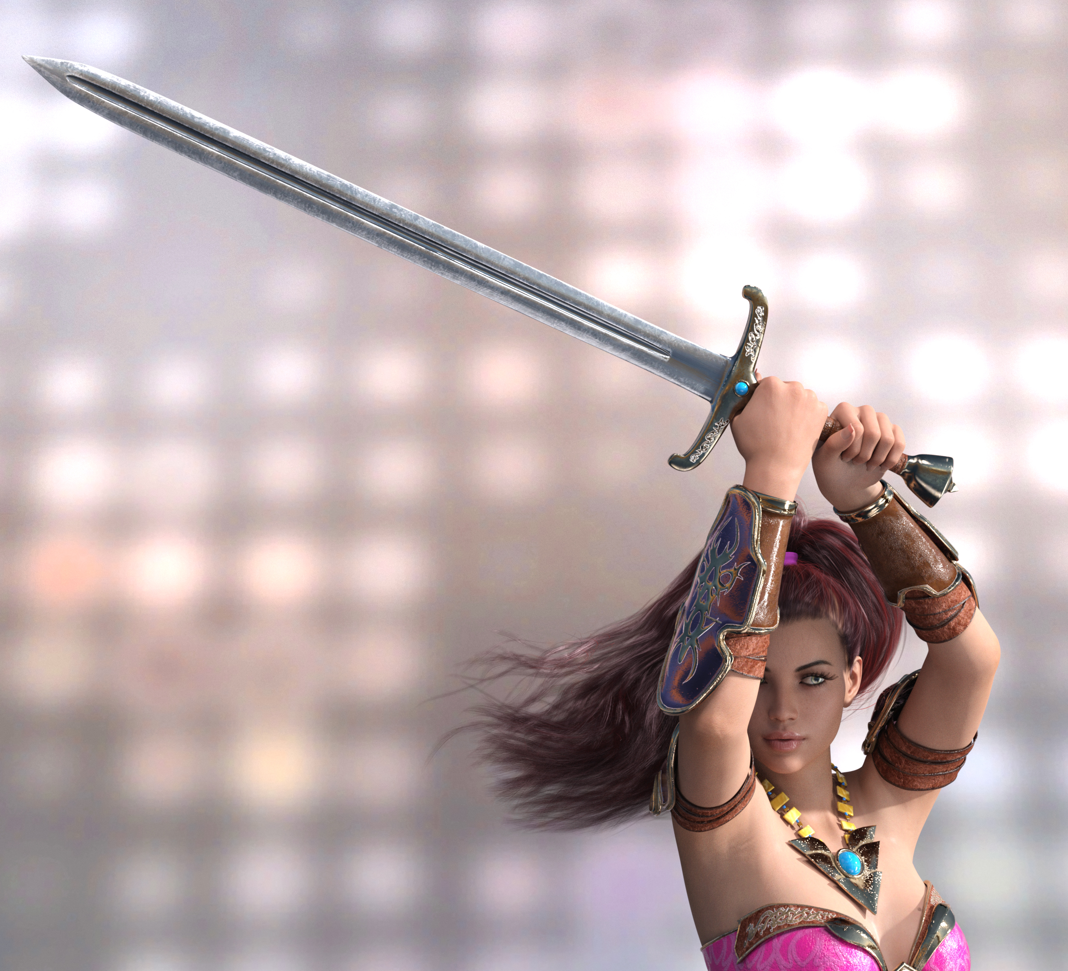 EF Weapons for Charming Defender for Genesis 8 and 8.1 Females | Daz 3D