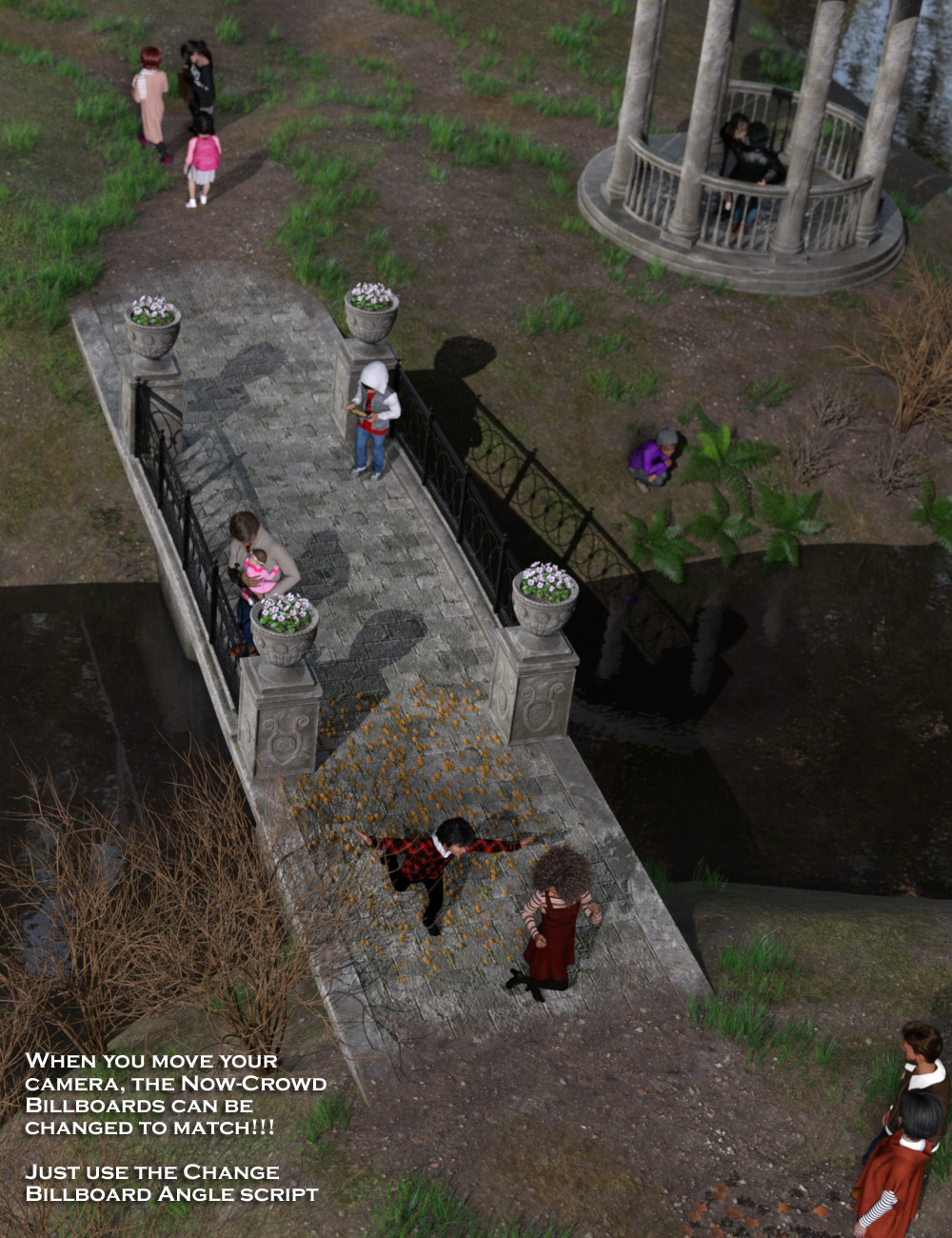 Now-Crowd Billboards - Autumn in the City Bundle | Daz 3D