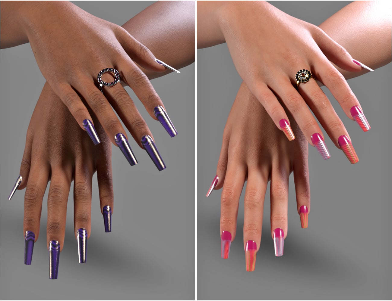 Long Nails Salon for Genesis 9 | Daz 3D