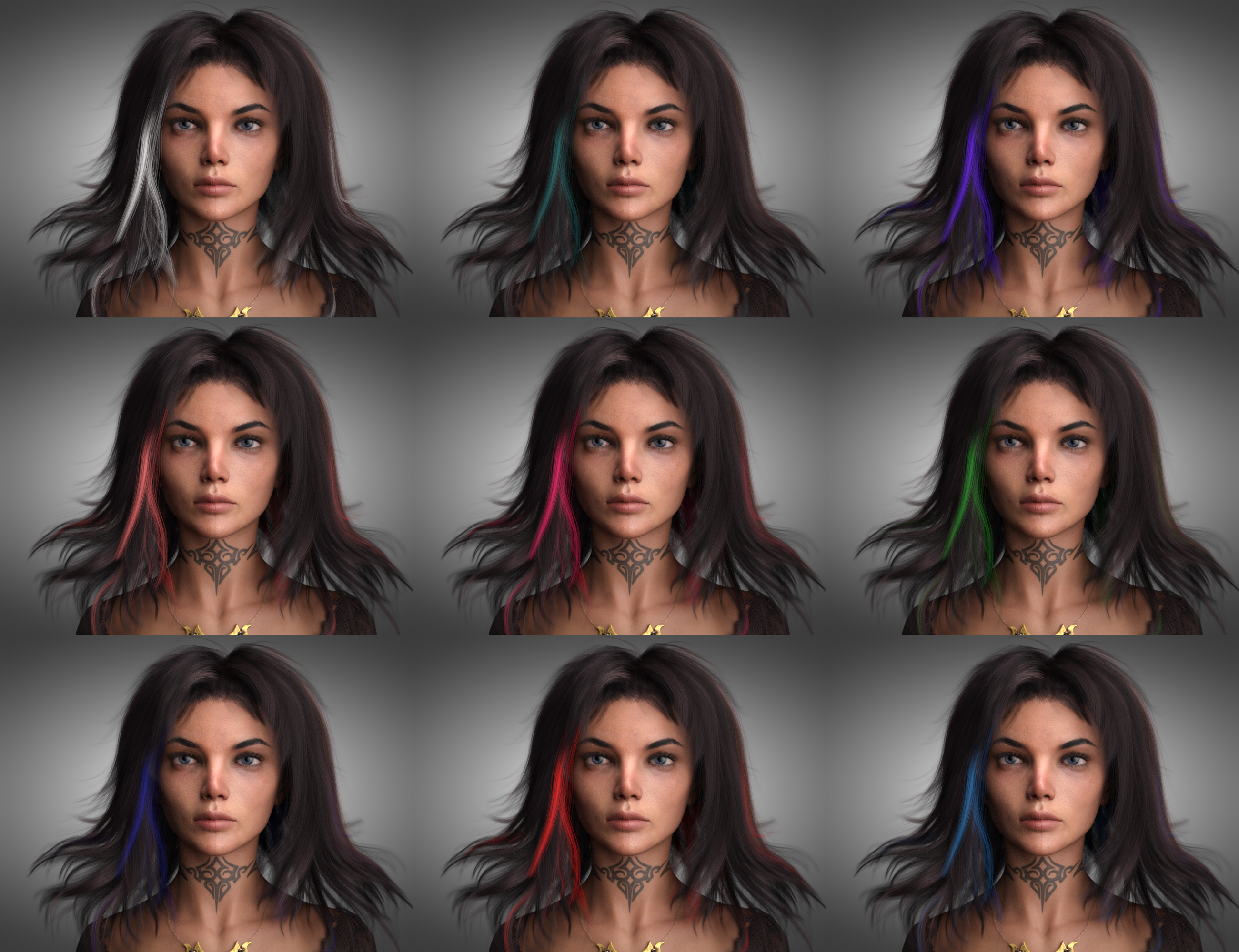 dForce Flightful Hair for Genesis 3, 8, and 8.1 Females | Daz 3D