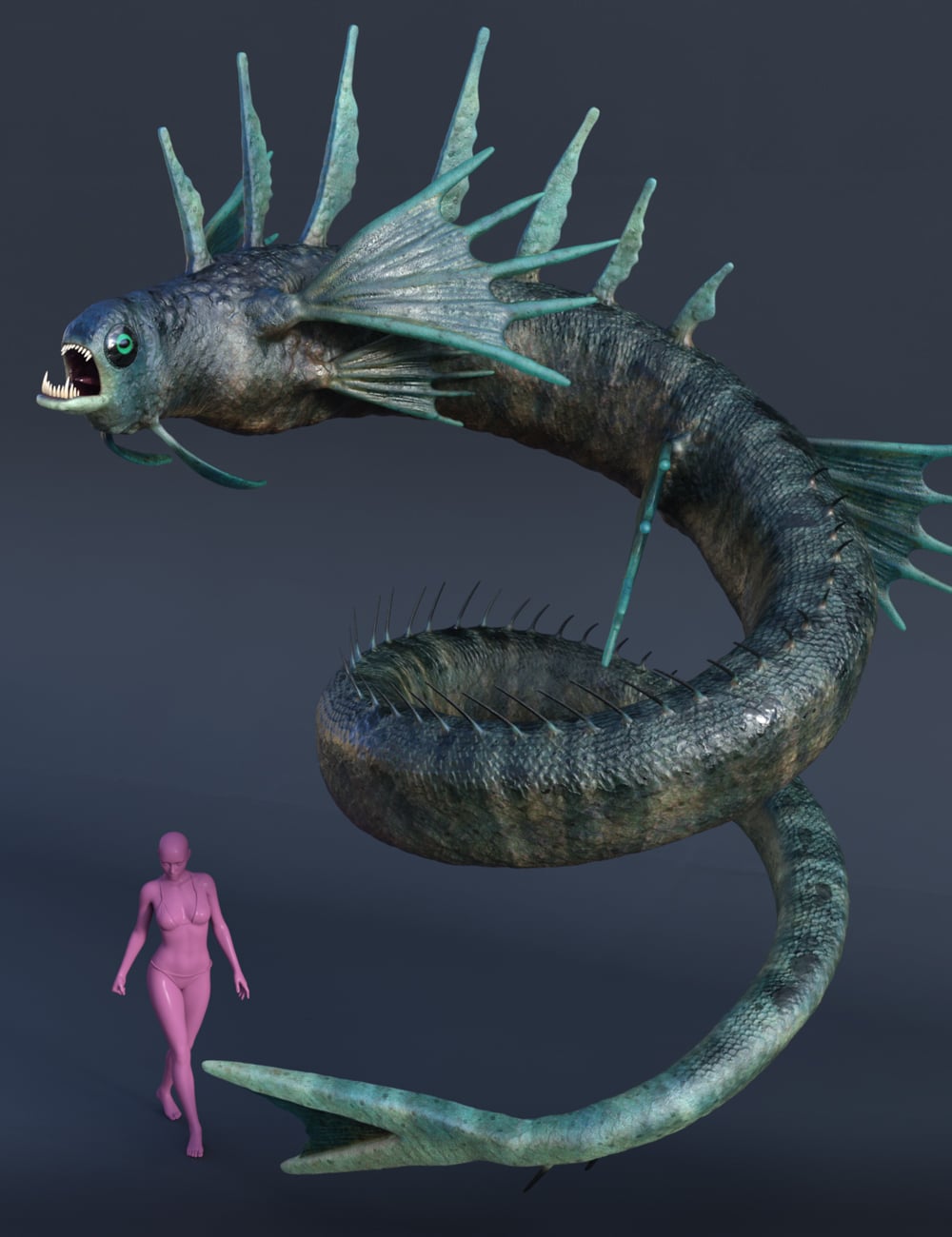 EArkham's ZWorld Ocean Sea Serpent | Daz 3D