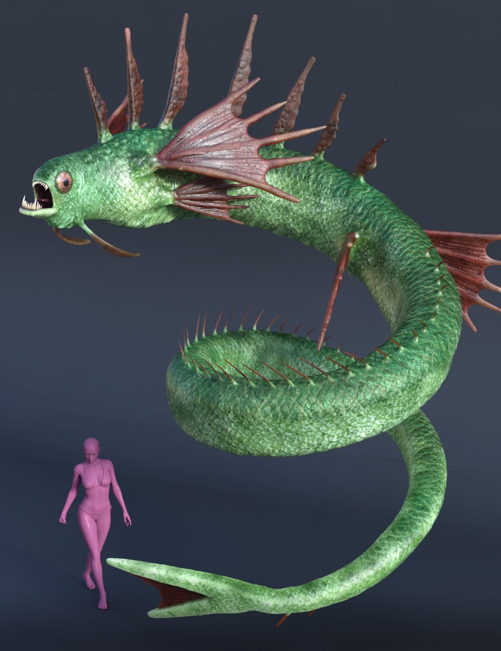 EArkham's ZWorld Ocean Sea Serpent | Daz 3D