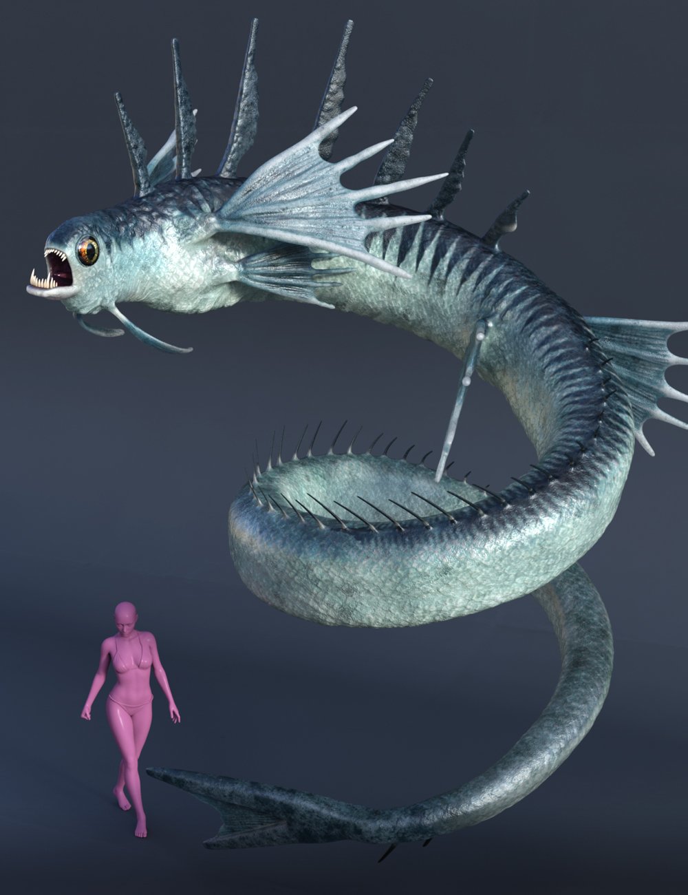 EArkham's ZWorld Ocean Sea Serpent | Daz 3D