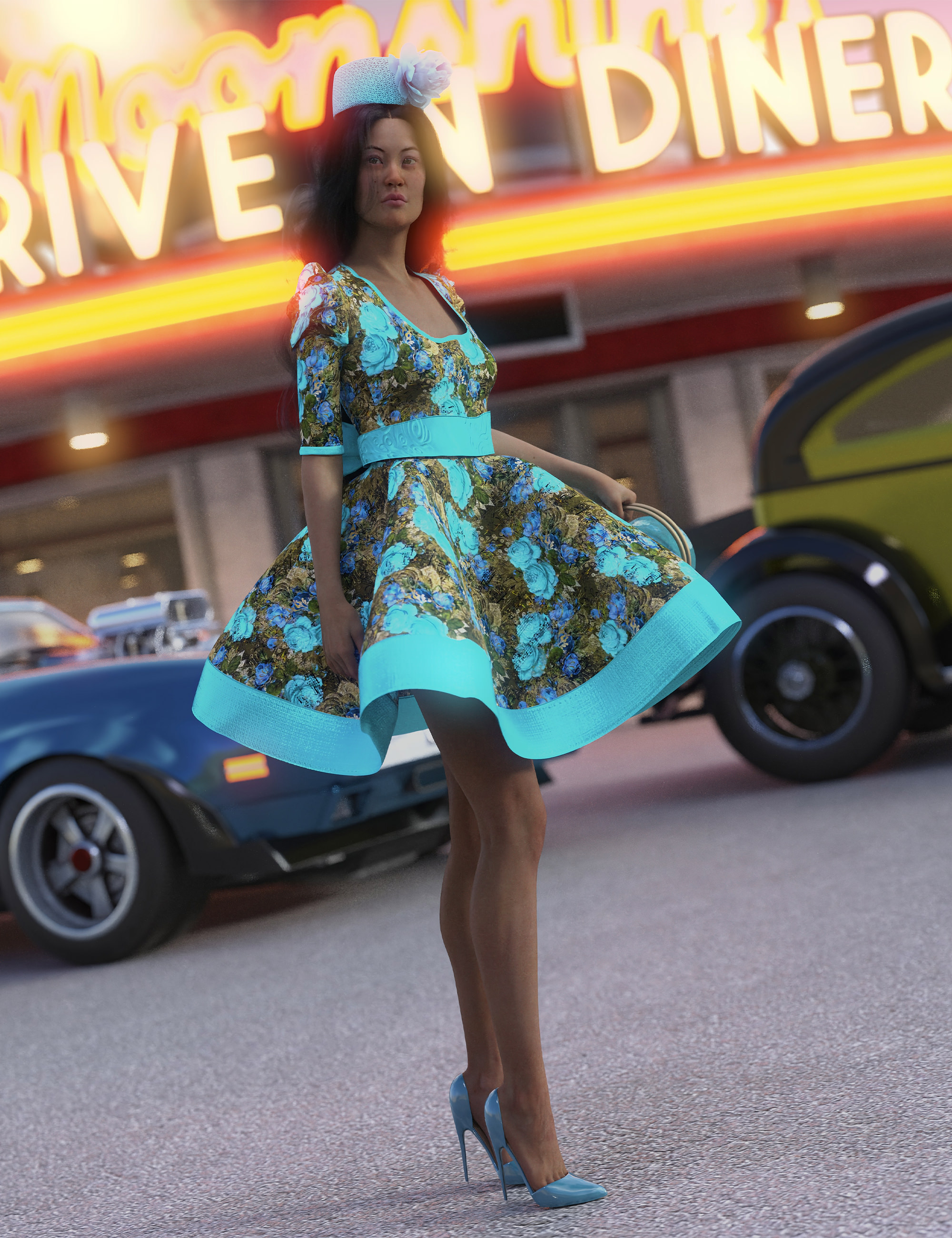 dForce Alicia Outfit for Genesis 8 and 8.1 Females | Daz 3D