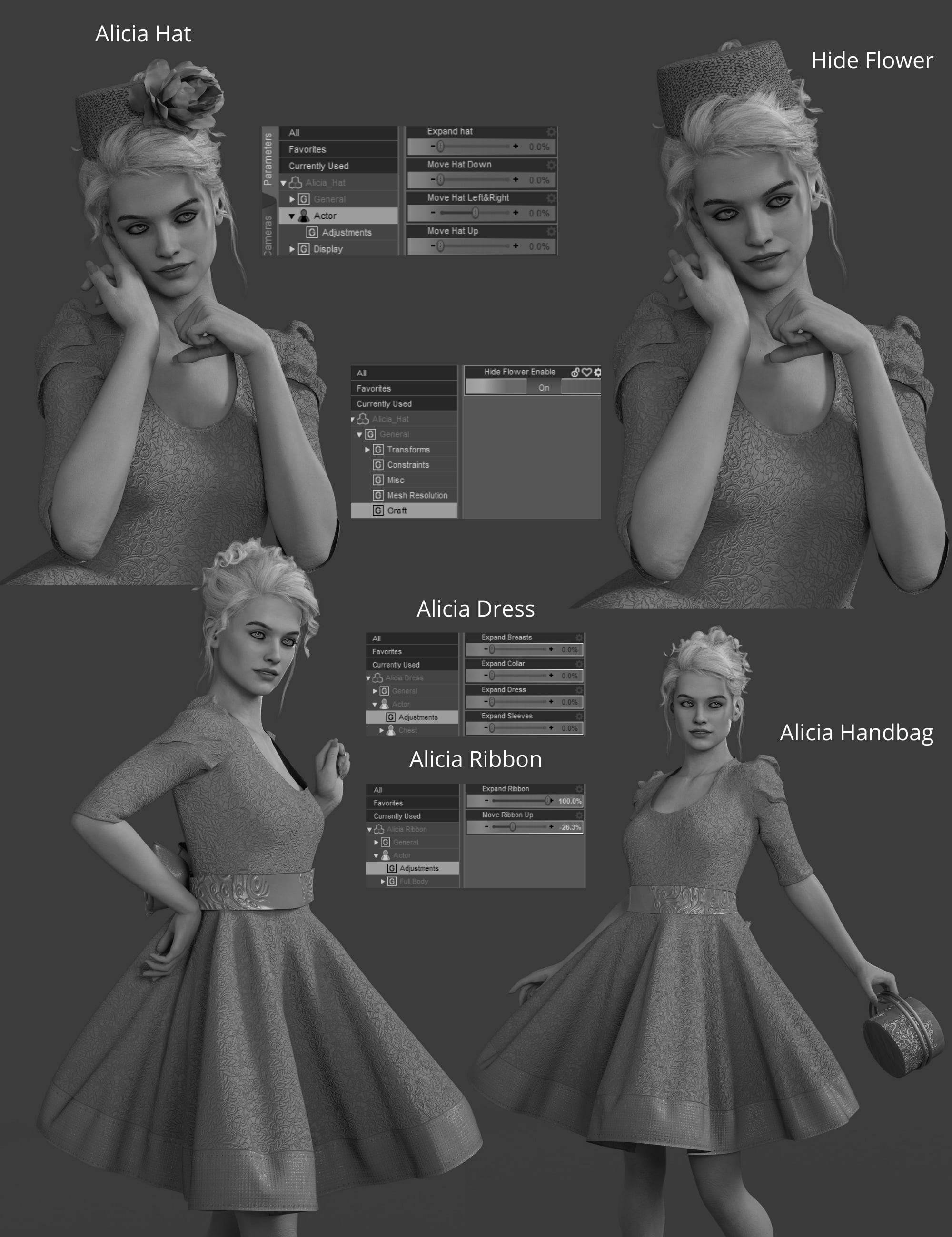dForce Alicia Outfit for Genesis 8 and 8.1 Females | Daz 3D