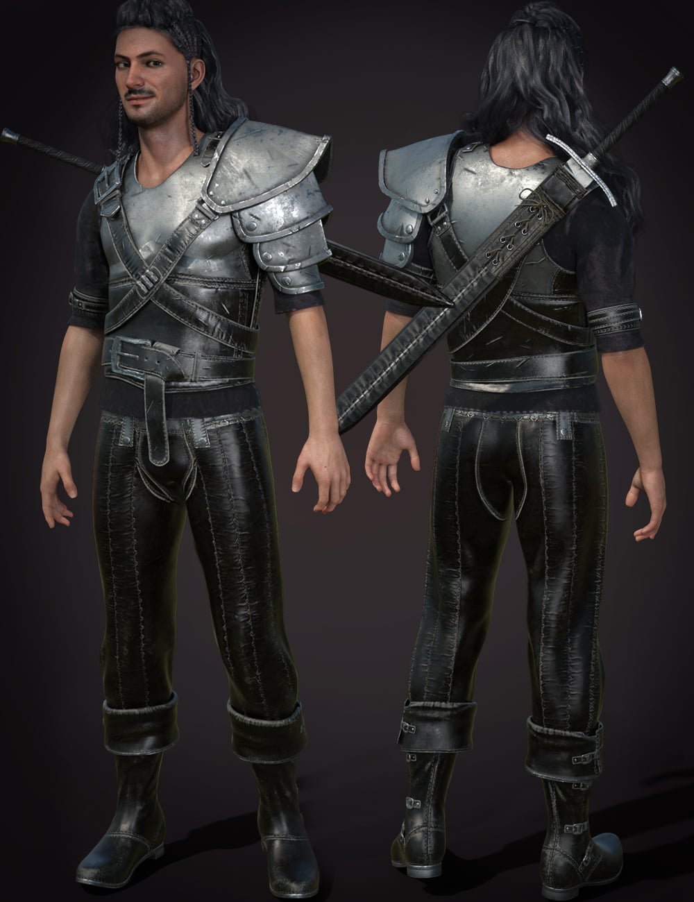 Elf Warrior Outfit for Genesis 8 and 8.1 Male Texture Add-On | Daz 3D