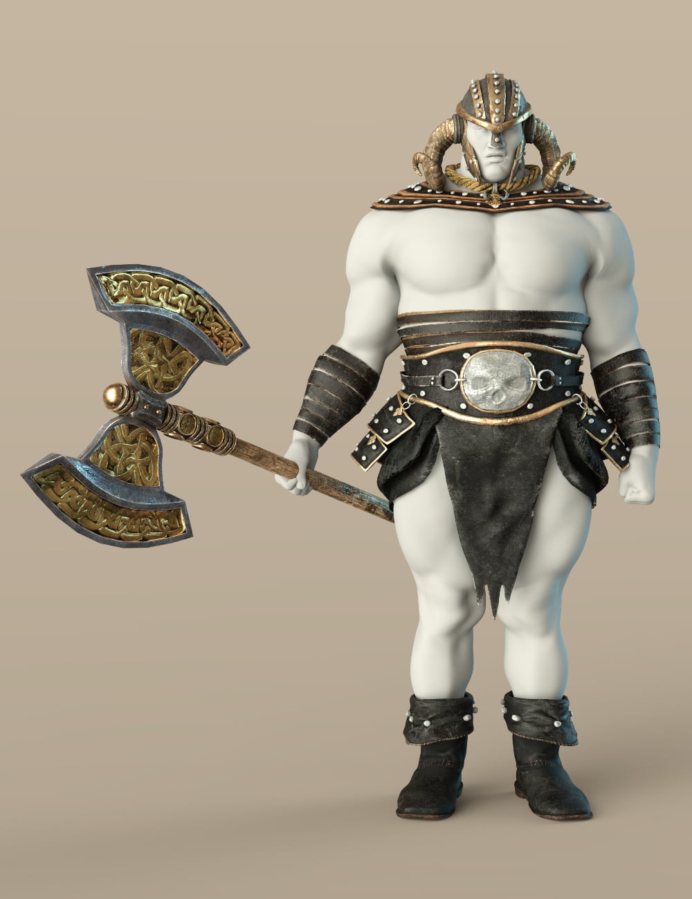 Primitive Fantasy Warrior Outfit for Genesis 9 | Daz 3D