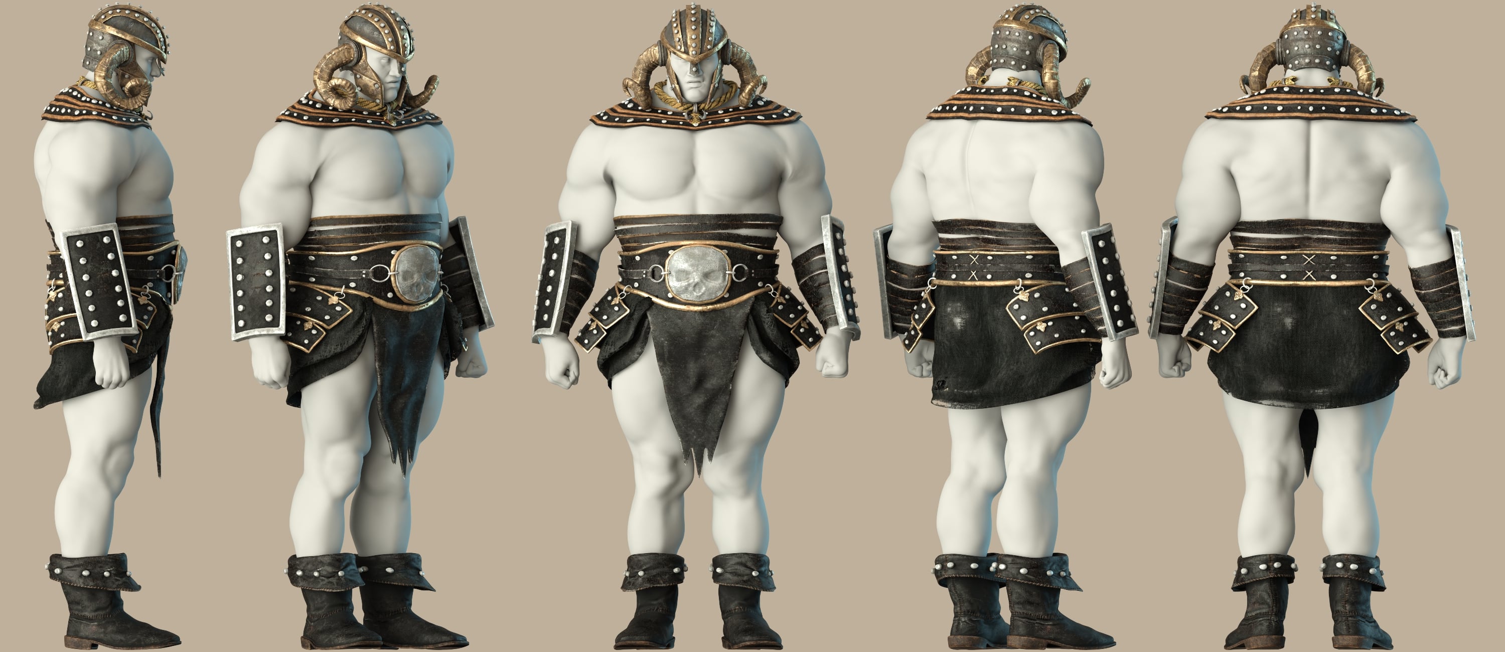 Primitive Fantasy Warrior Outfit for Genesis 9 | Daz 3D