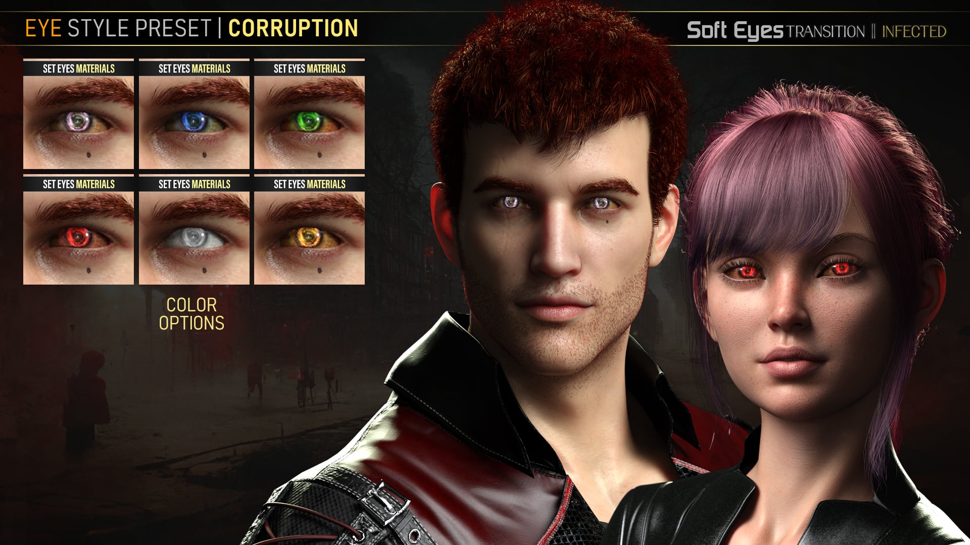 Soft Eyes Transition Infected for Genesis 8.1 | Daz 3D