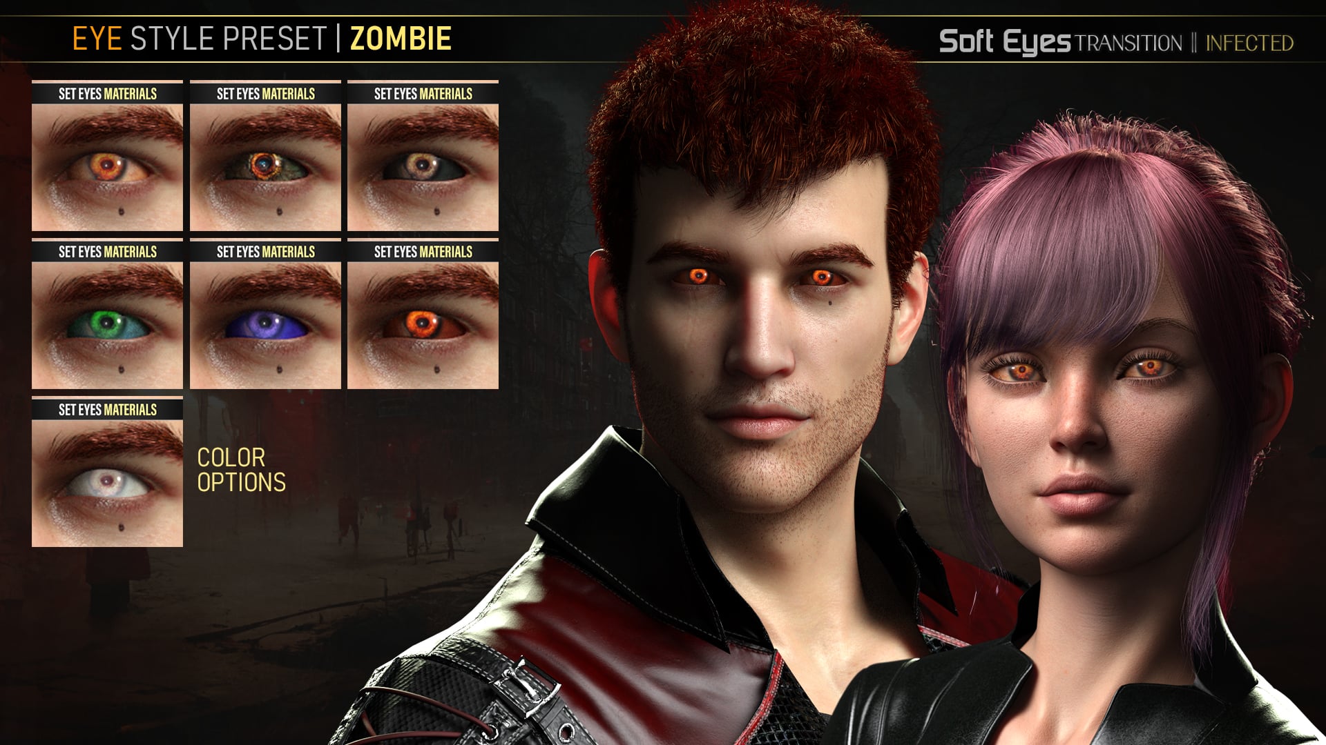 Soft Eyes Transition Infected for Genesis 8.1 | Daz 3D
