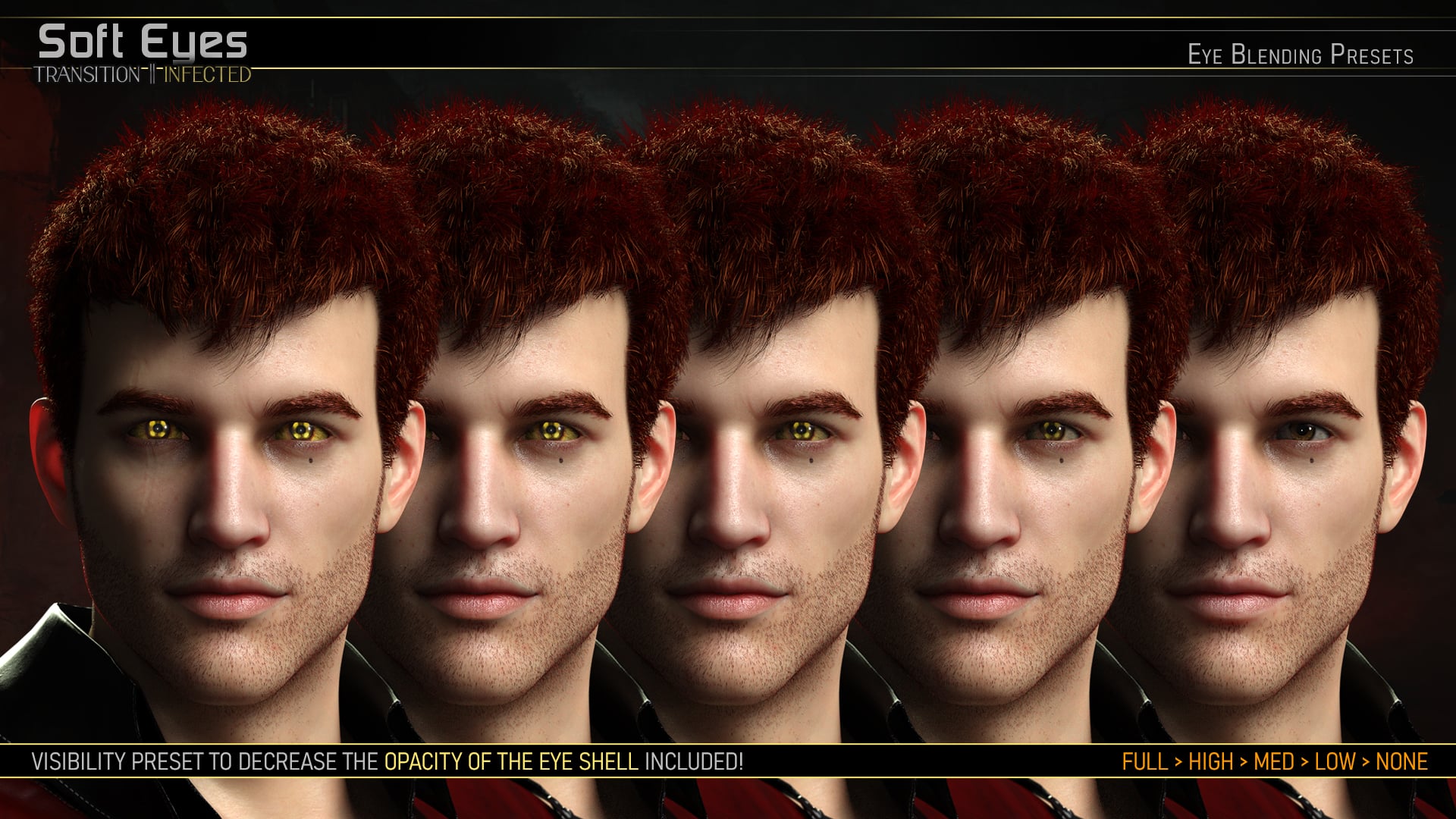 Soft Eyes Transition Infected for Genesis 8.1 | Daz 3D