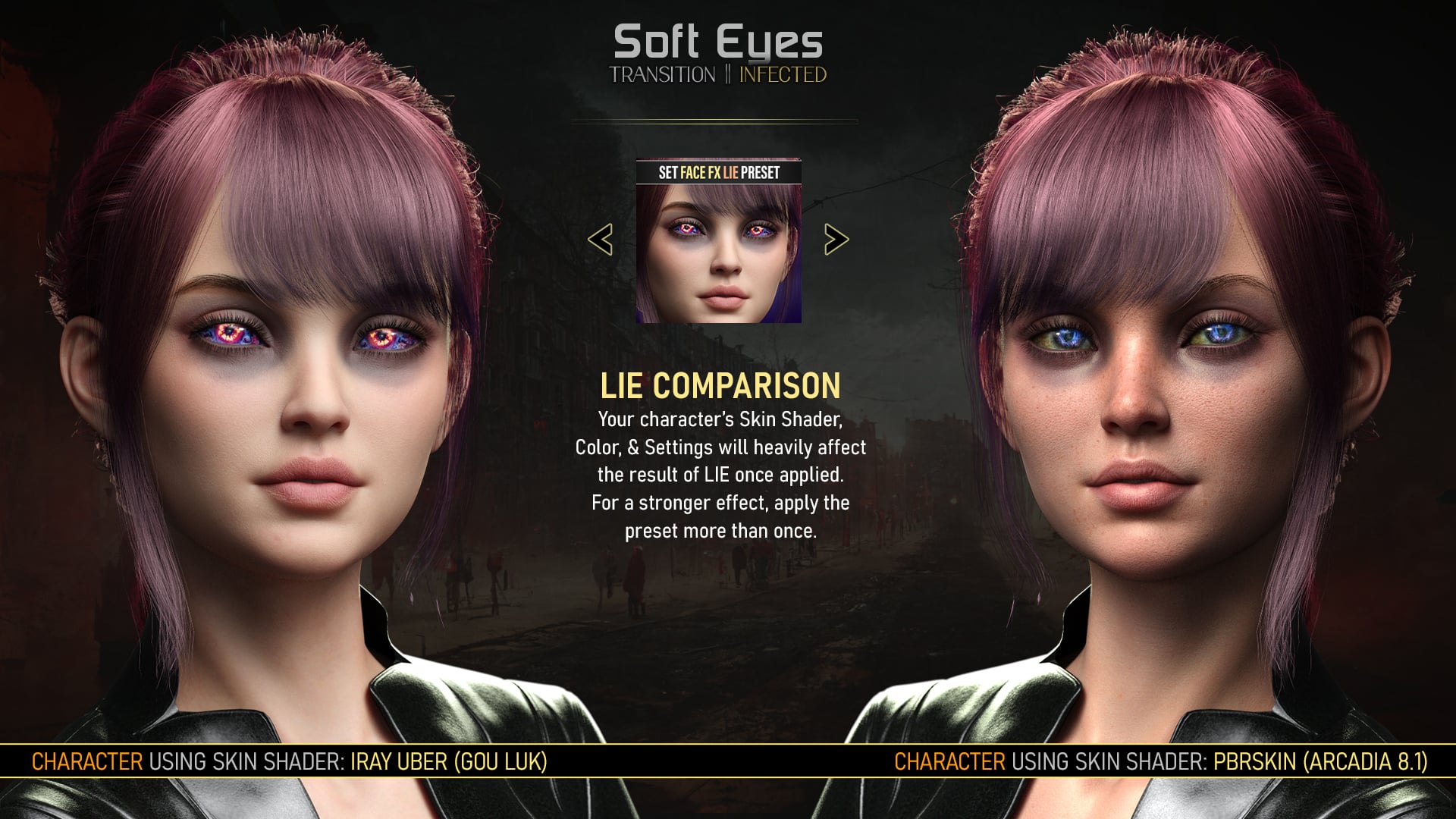 Soft Eyes Transition Infected for Genesis 8.1 | Daz 3D
