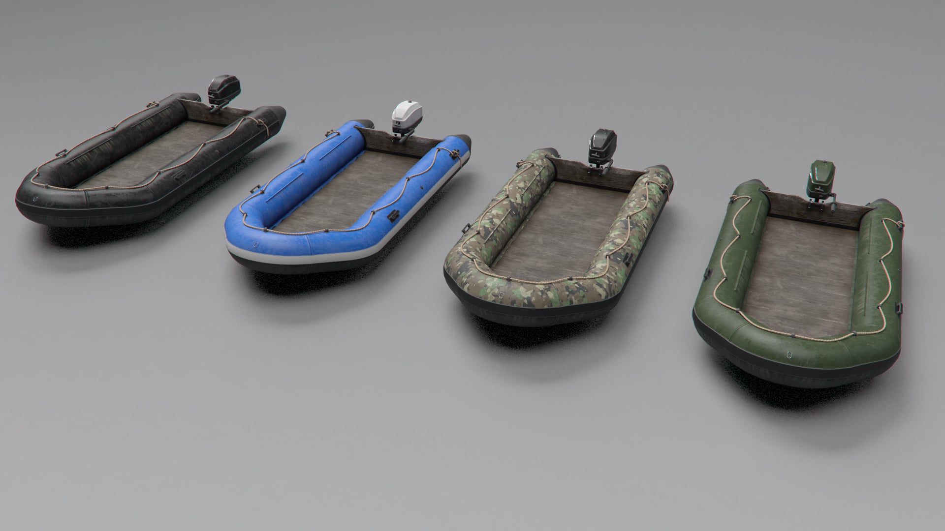 Motorized Inflatable Boat | Daz 3D