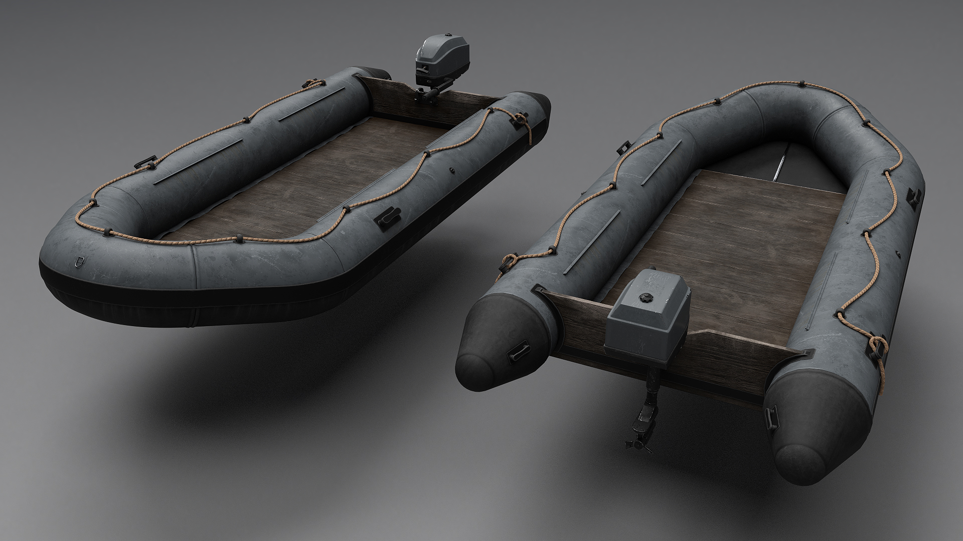 Motorized Inflatable Boat | Daz 3D