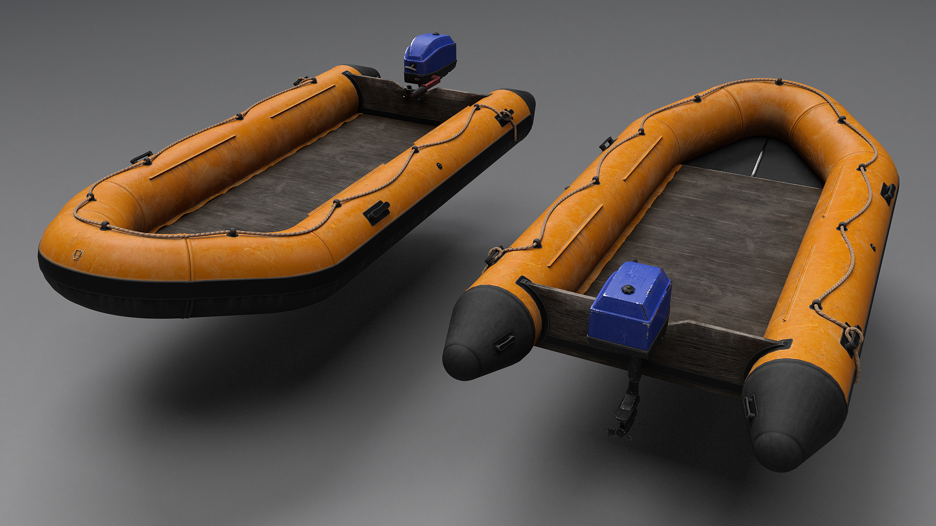 Motorized Inflatable Boat | Daz 3D