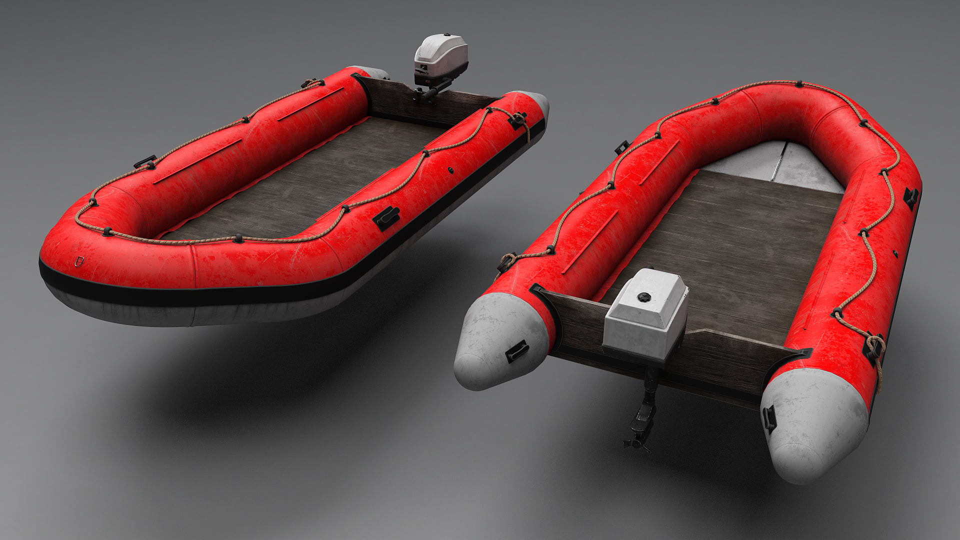 Motorized Inflatable Boat | Daz 3D