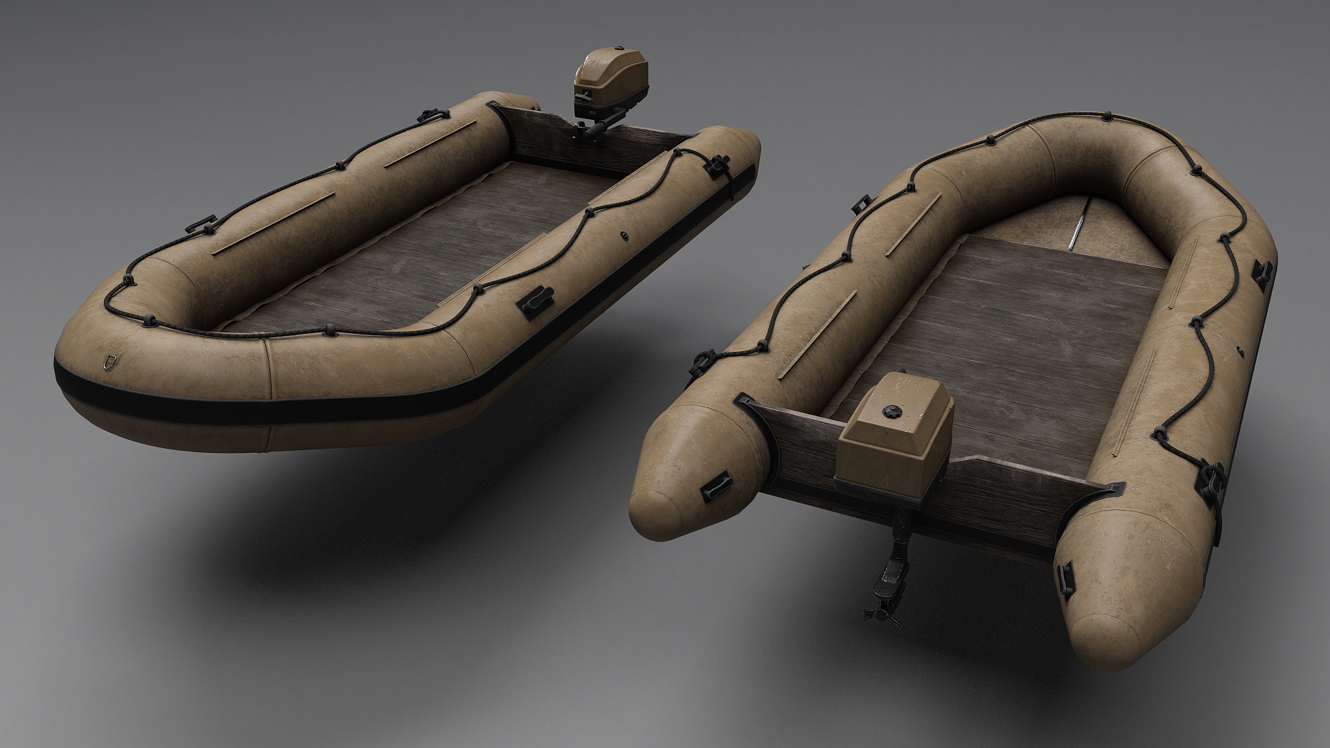 Motorized Inflatable Boat | Daz 3D
