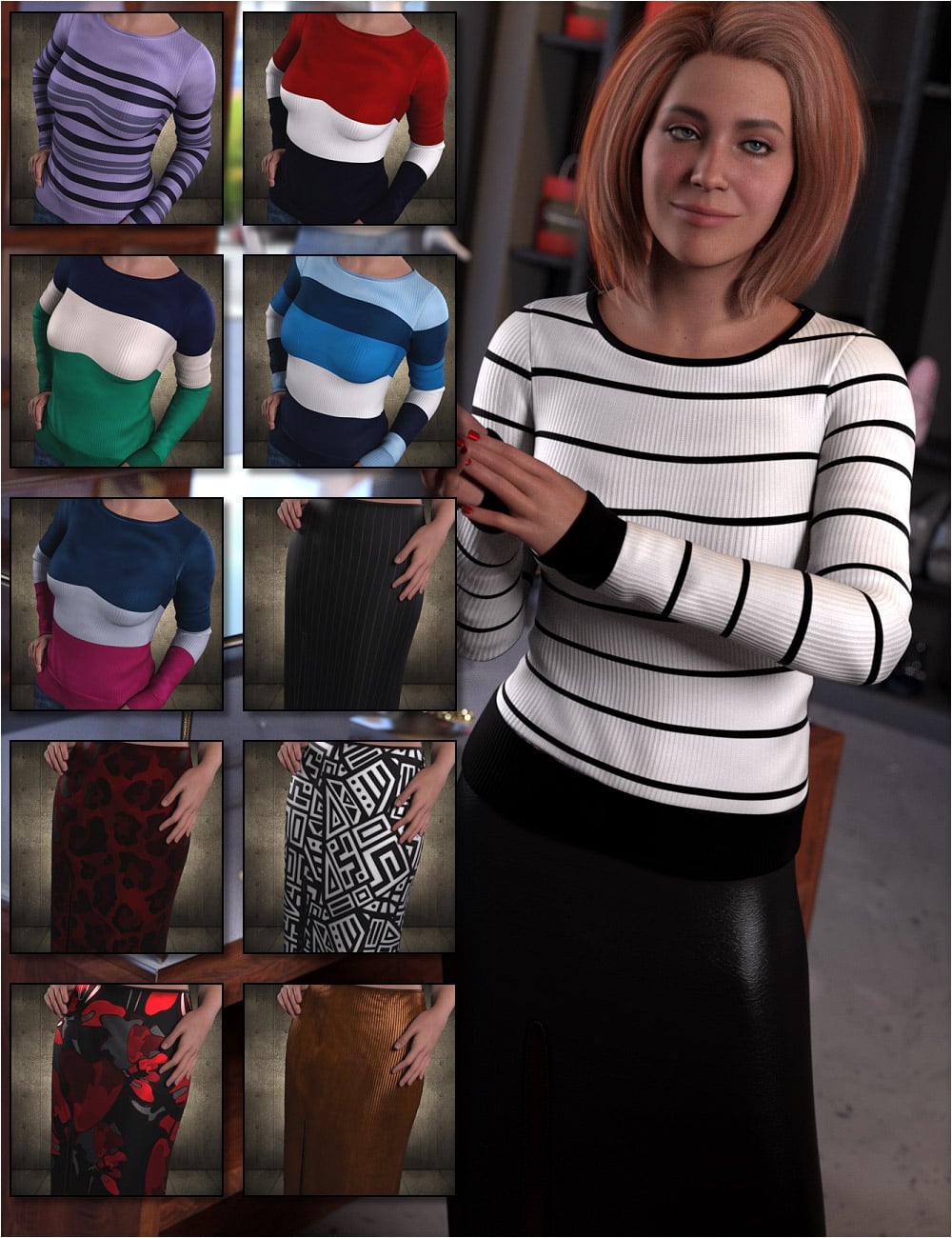 10-in-1 Casual Wardrobe Must-Have Textures | Daz 3D