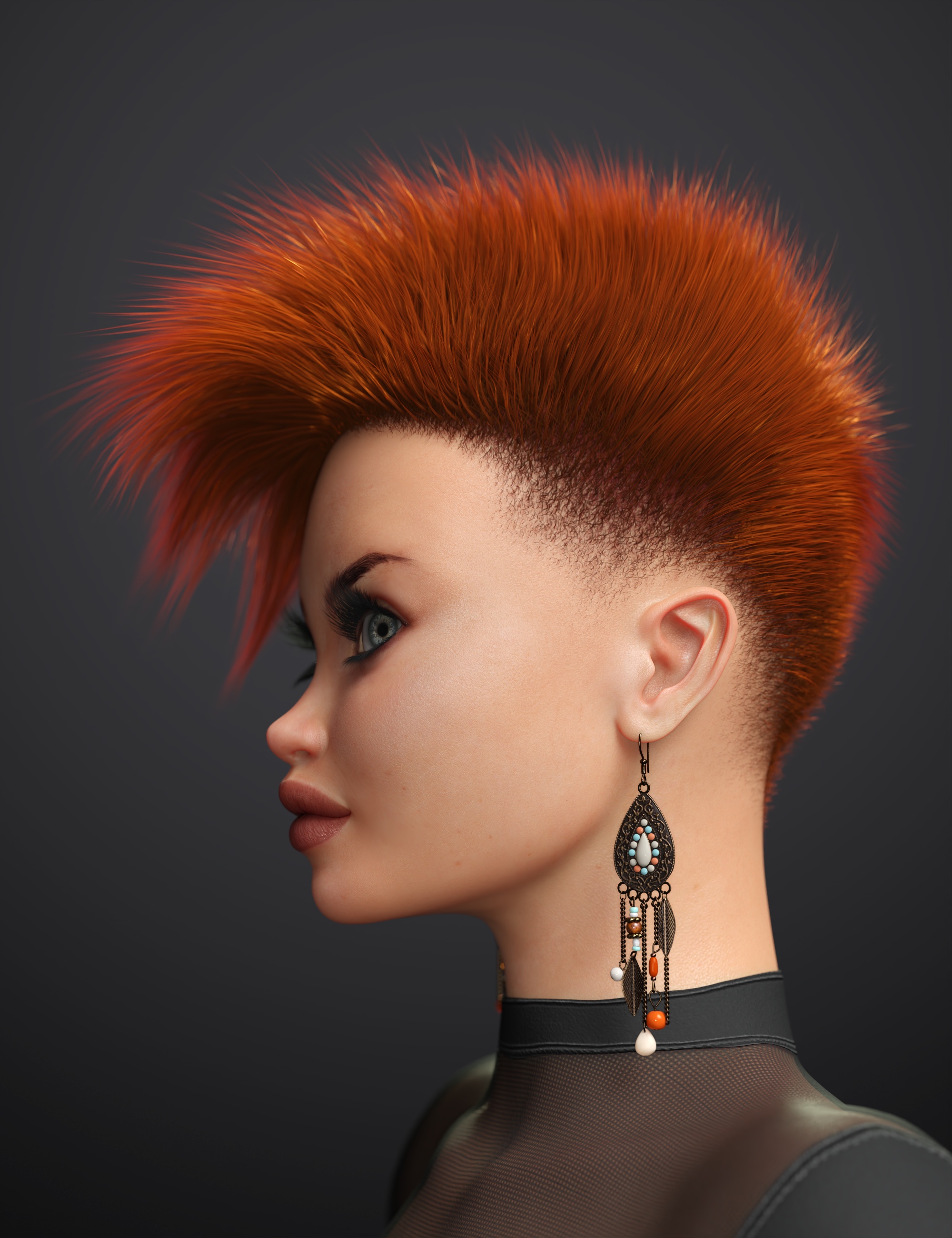 Side Spikes Hair for Genesis 3, 8, 8.1, and 9 | Daz 3D