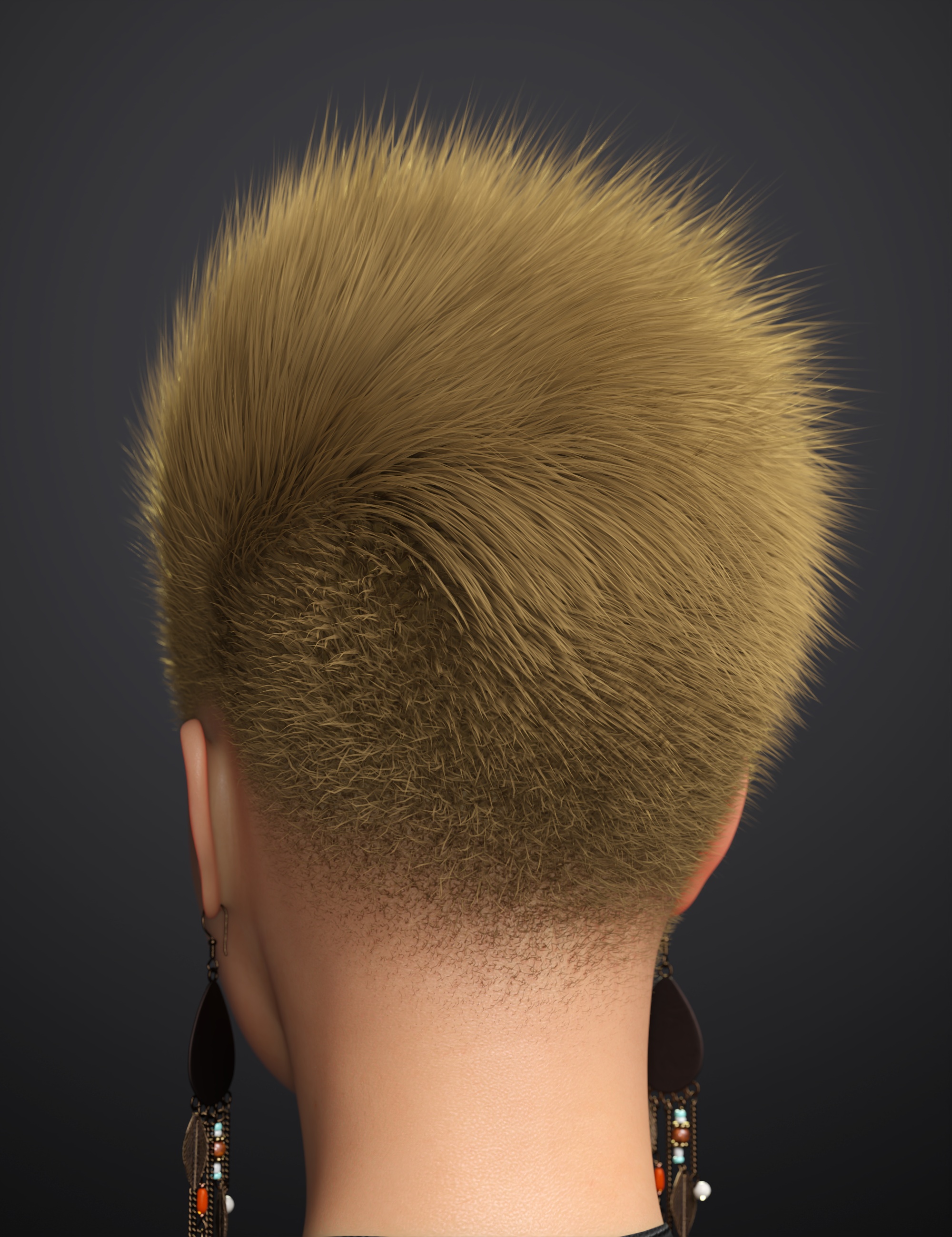 Side Spikes Hair for Genesis 3, 8, 8.1, and 9 | Daz 3D