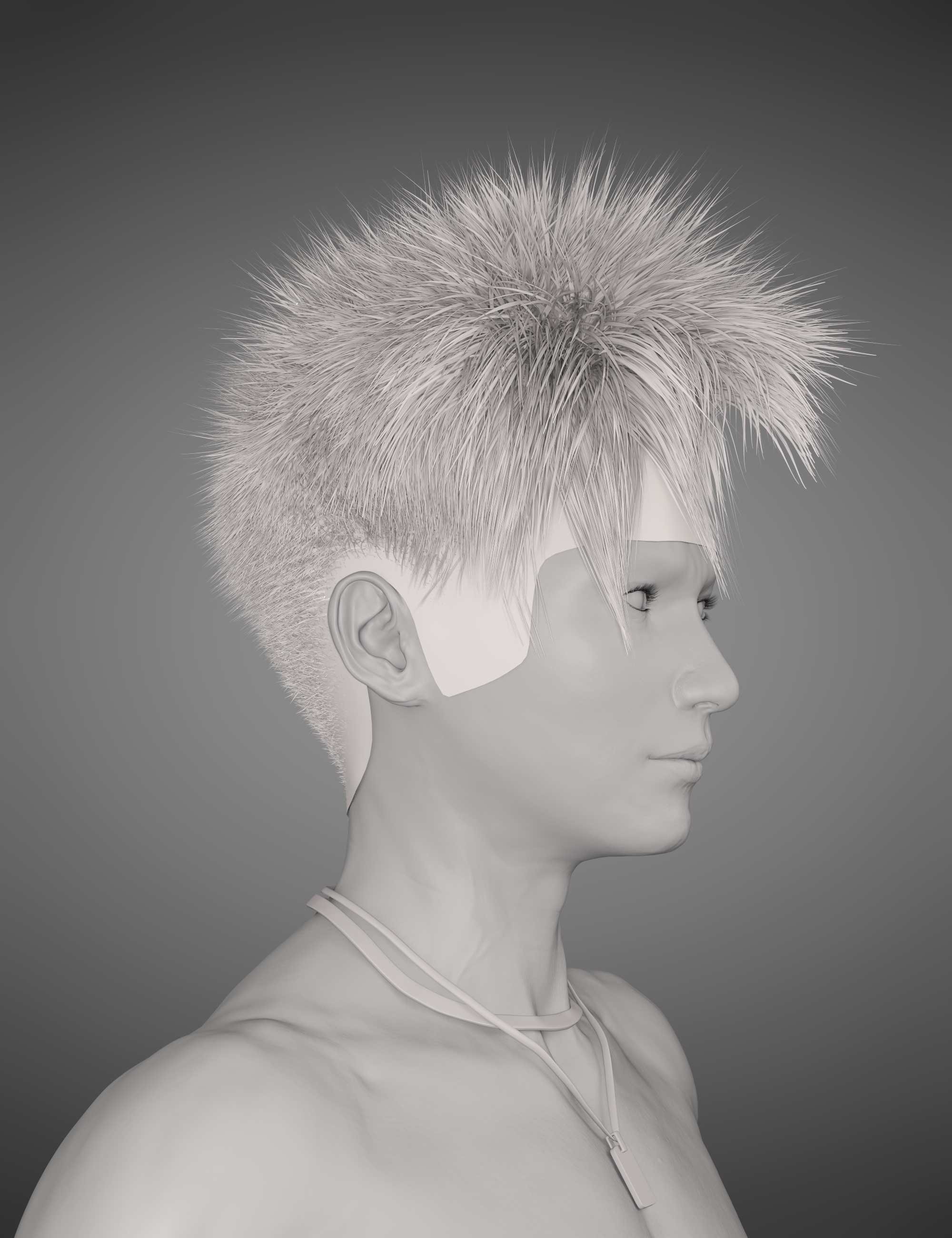 Side Spikes Hair for Genesis 3, 8, 8.1, and 9 | Daz 3D