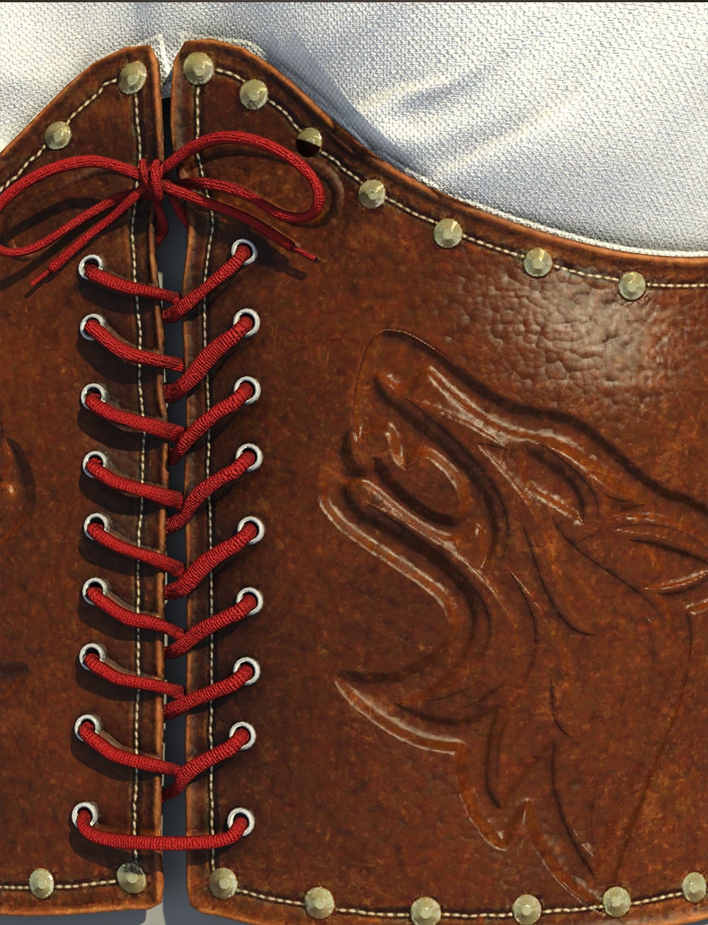 Big Bad Red Corset for Genesis 8 and 8.1 Female | Daz 3D