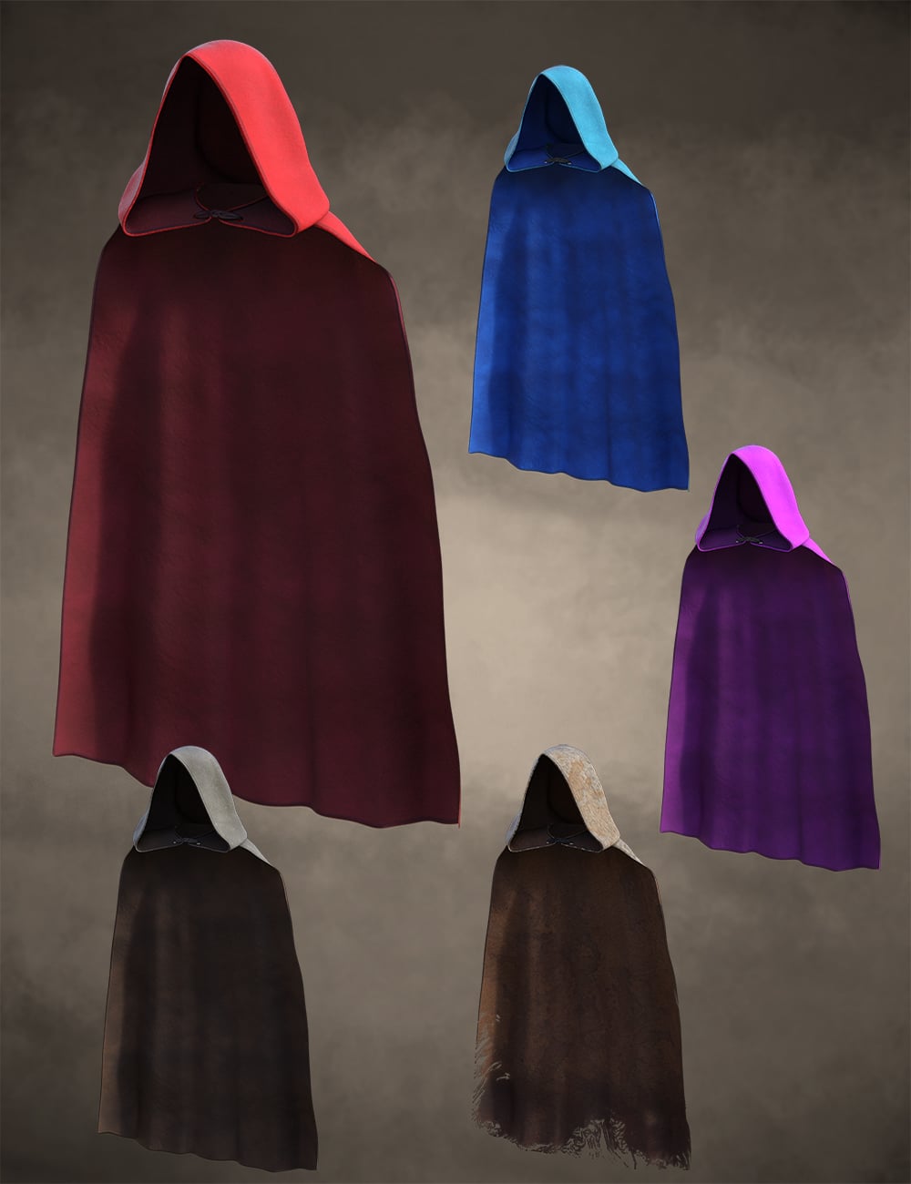 dForce Big Bad Red Cape for Genesis 8 and 8.1 Female | Daz 3D
