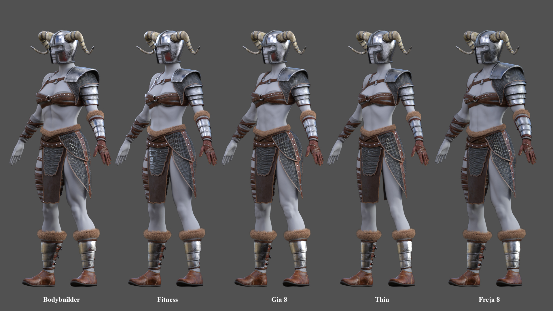 dForce Barbarian Armor for Genesis 9 and Genesis 8 Females | Daz 3D