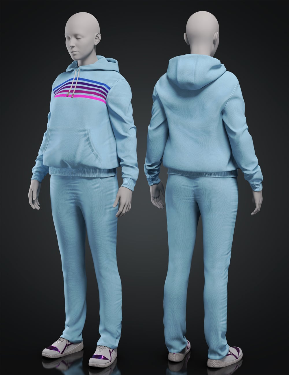 Feminine Textures for dForce Core Zone Outfit | Daz 3D