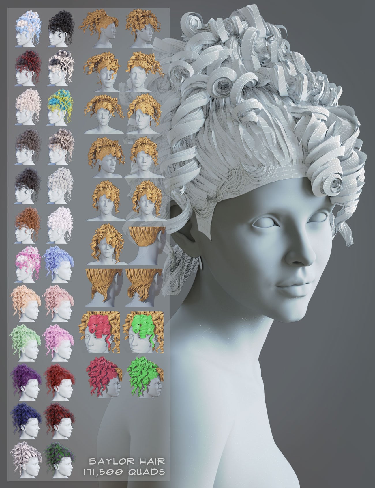 Baylor Hair for Genesis 9 | Daz 3D
