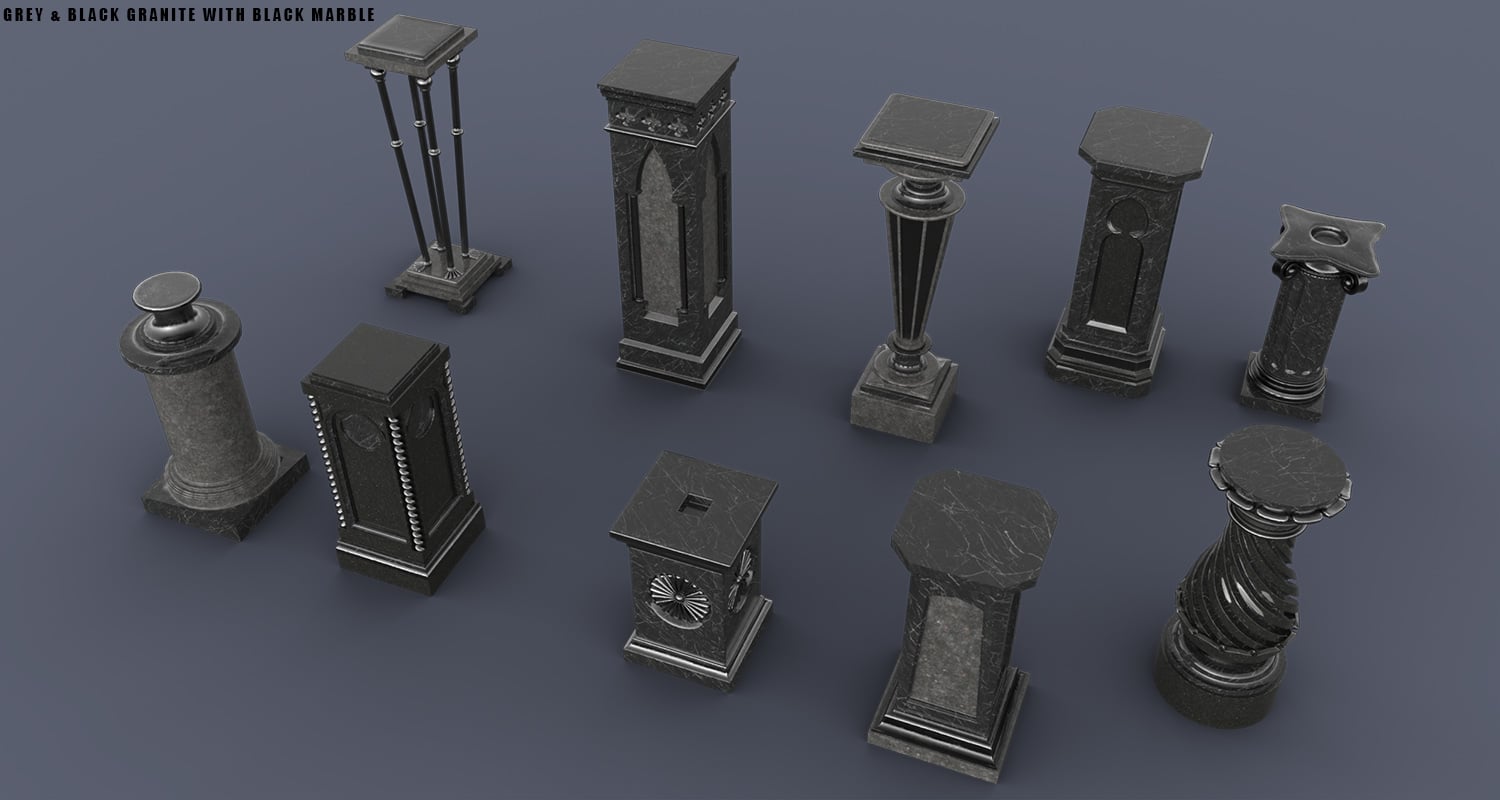 Effigy Plinths Vol 3 | Daz 3D
