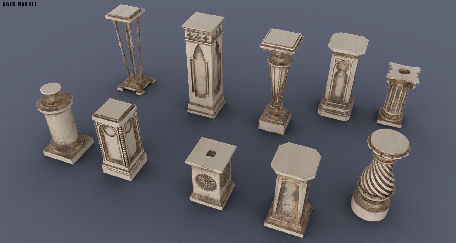 Effigy Plinths Vol 3 | Daz 3D