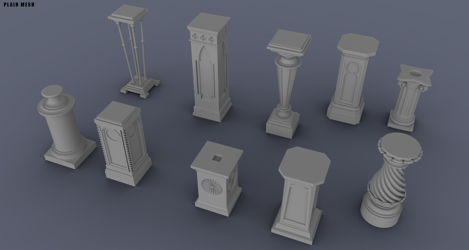 Effigy Plinths Vol 3 | Daz 3D