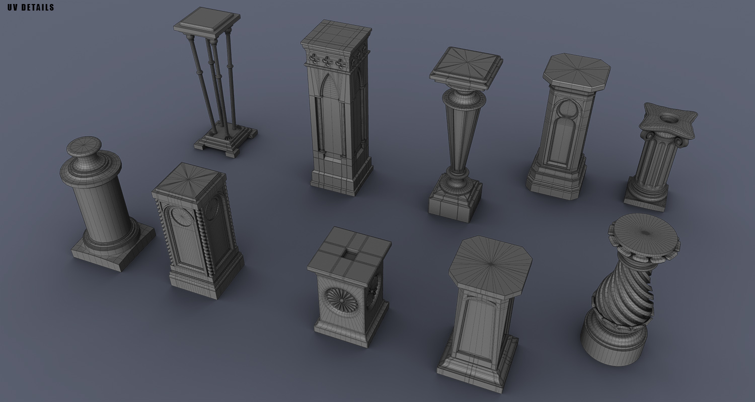 Effigy Plinths Vol 3 | Daz 3D
