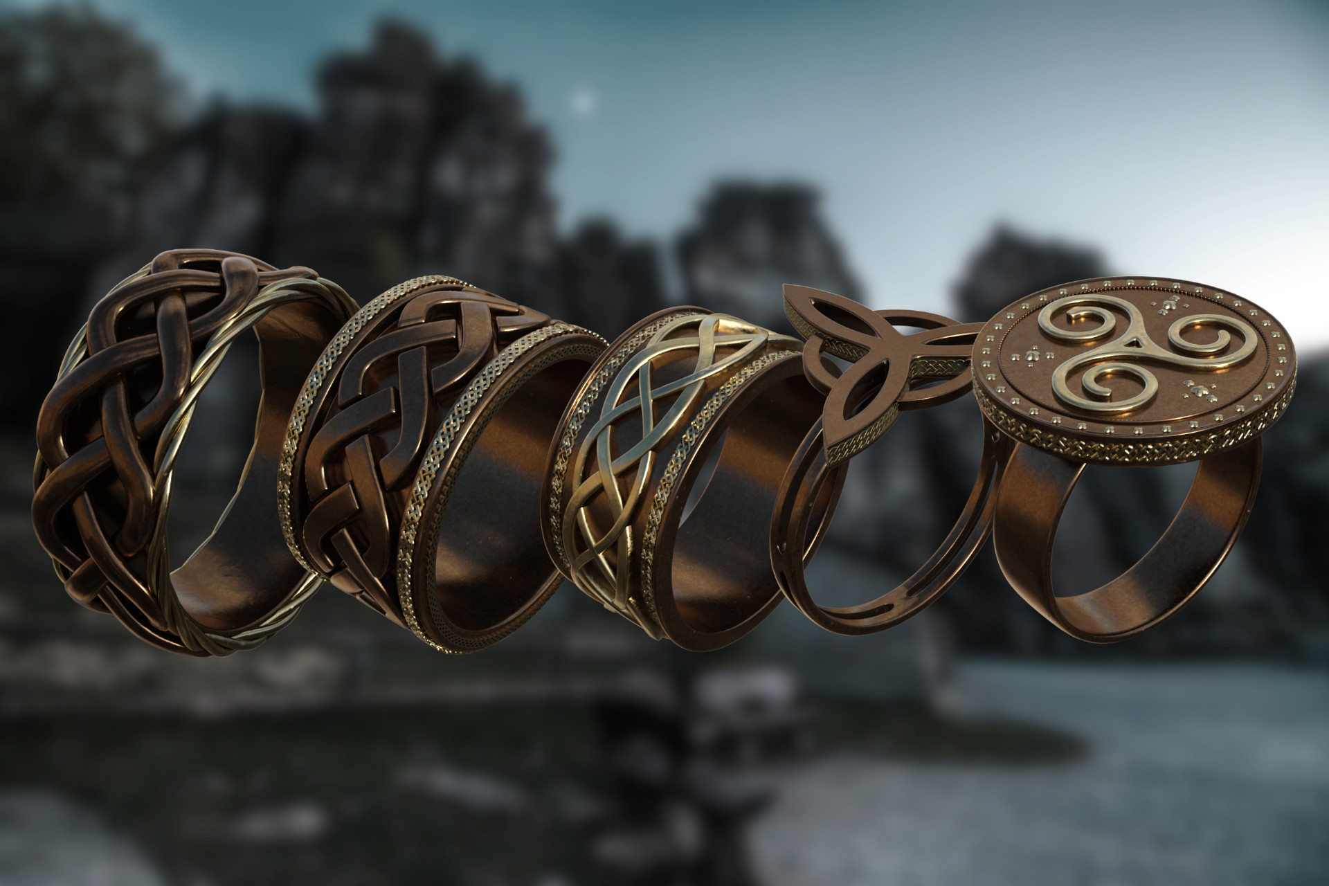Celtic Rings for Genesis 8 and 9 | Daz 3D