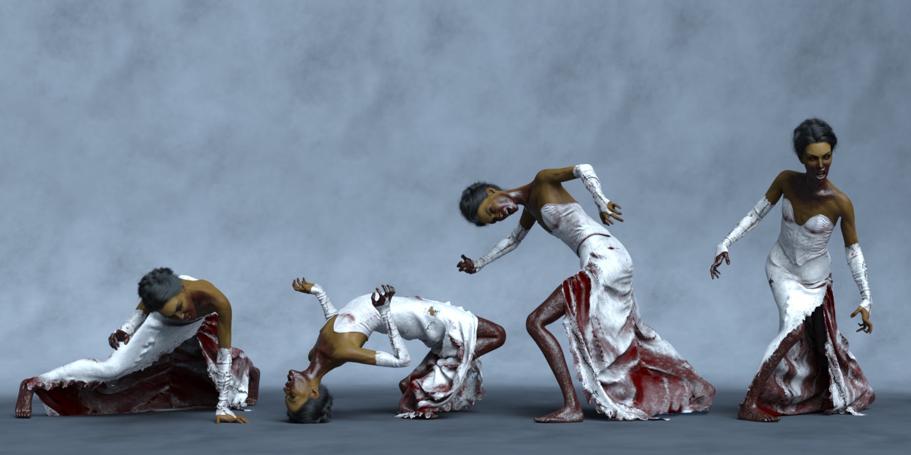 Zombie Poses for Genesis 9 | Daz 3D