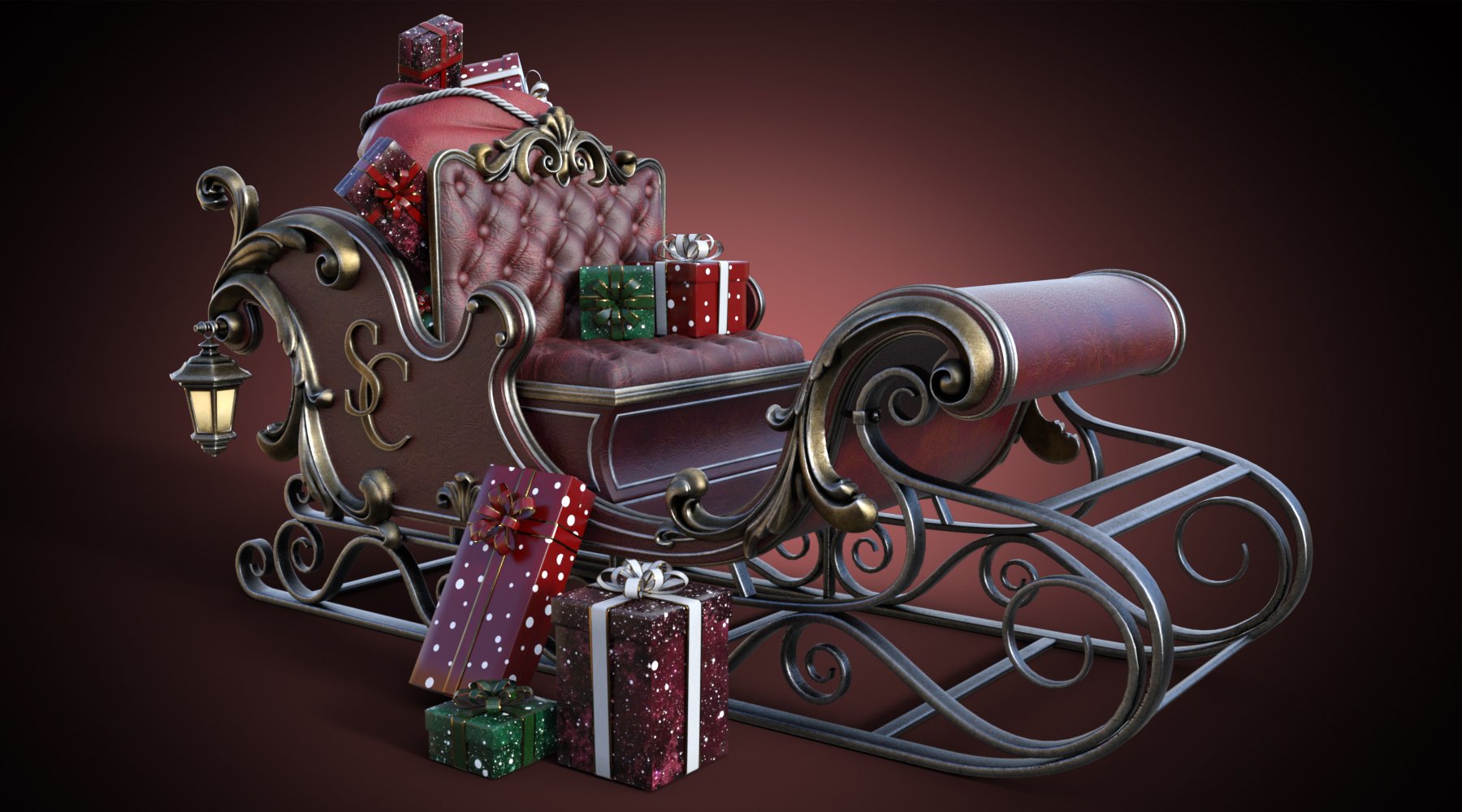 B.E.T.T.Y. Santa's Sleigh | Daz 3D