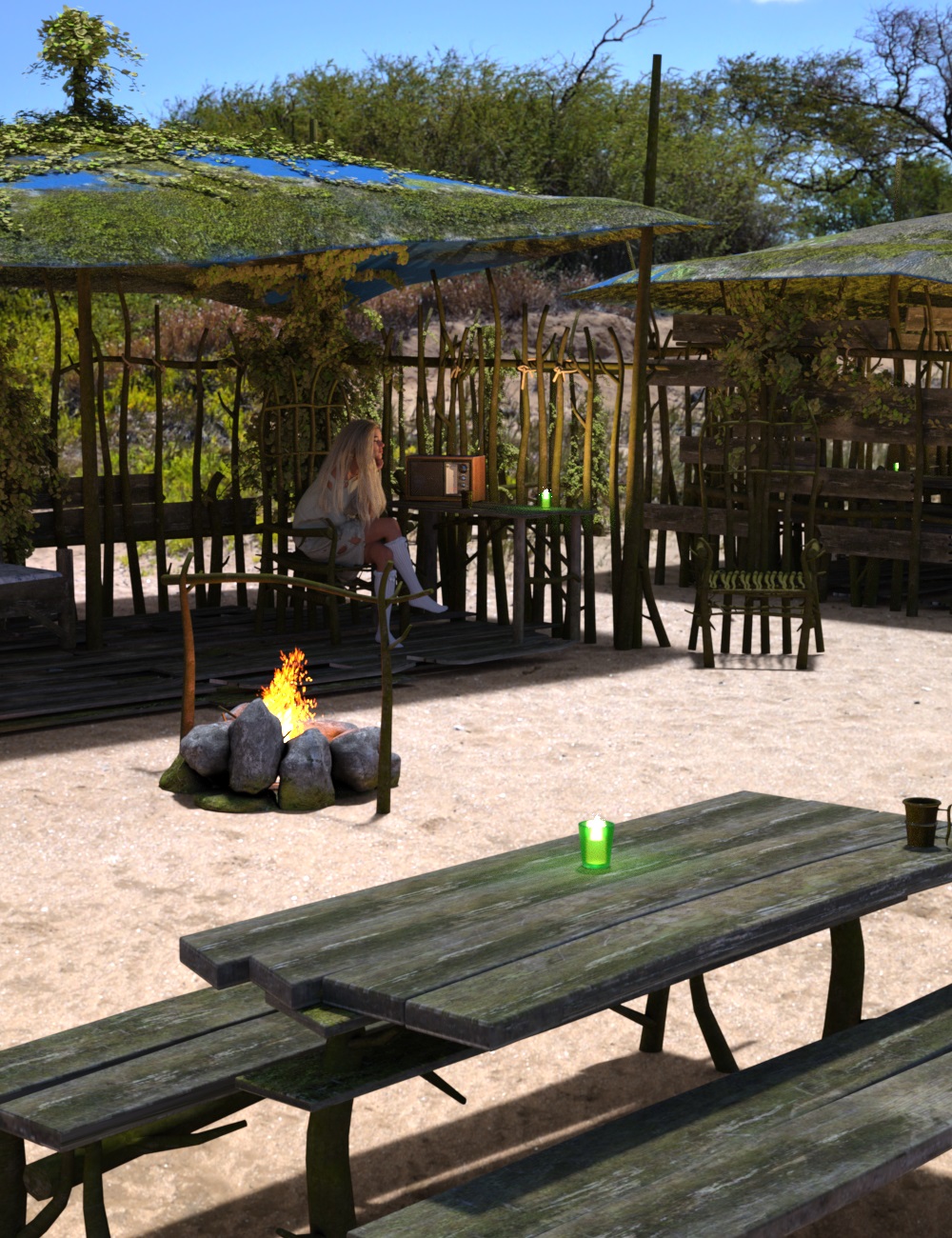 PW Jungle Camp Set Daz 3D PW Jungle Camp Set Daz 3D